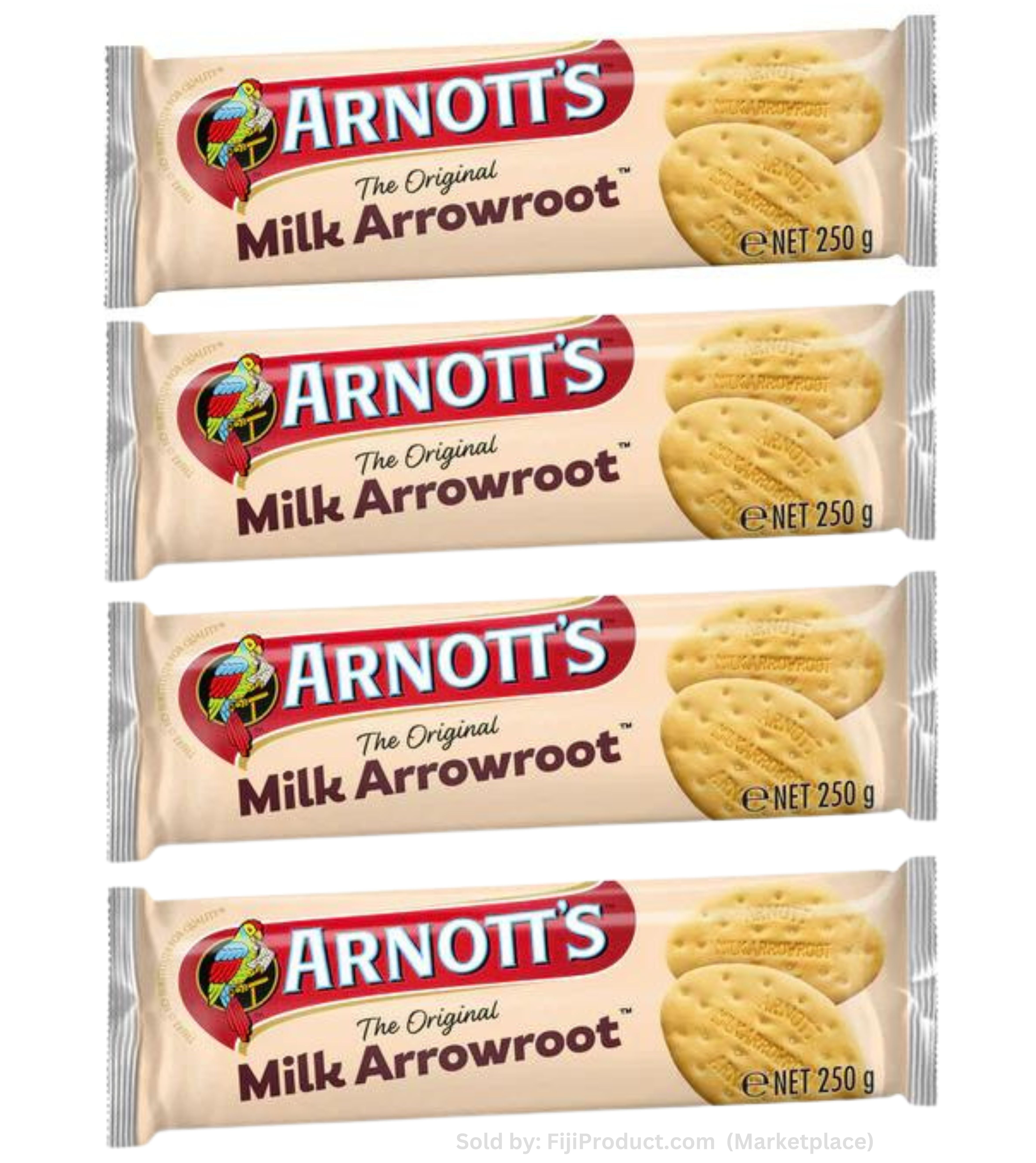 Arnott's Original Milk Arrowroot Biscuits (Pack Of 4 x 250g EA) Milk ...