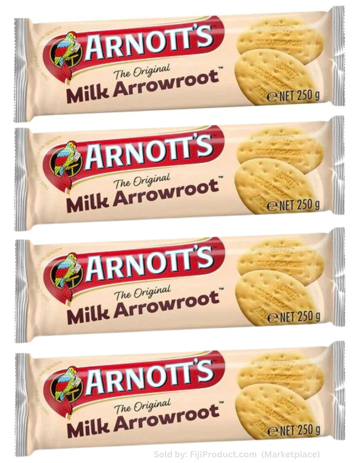 Original Milk Arrowroot Biscuits (Value Pack of 4 x 250g) Tasteful ...