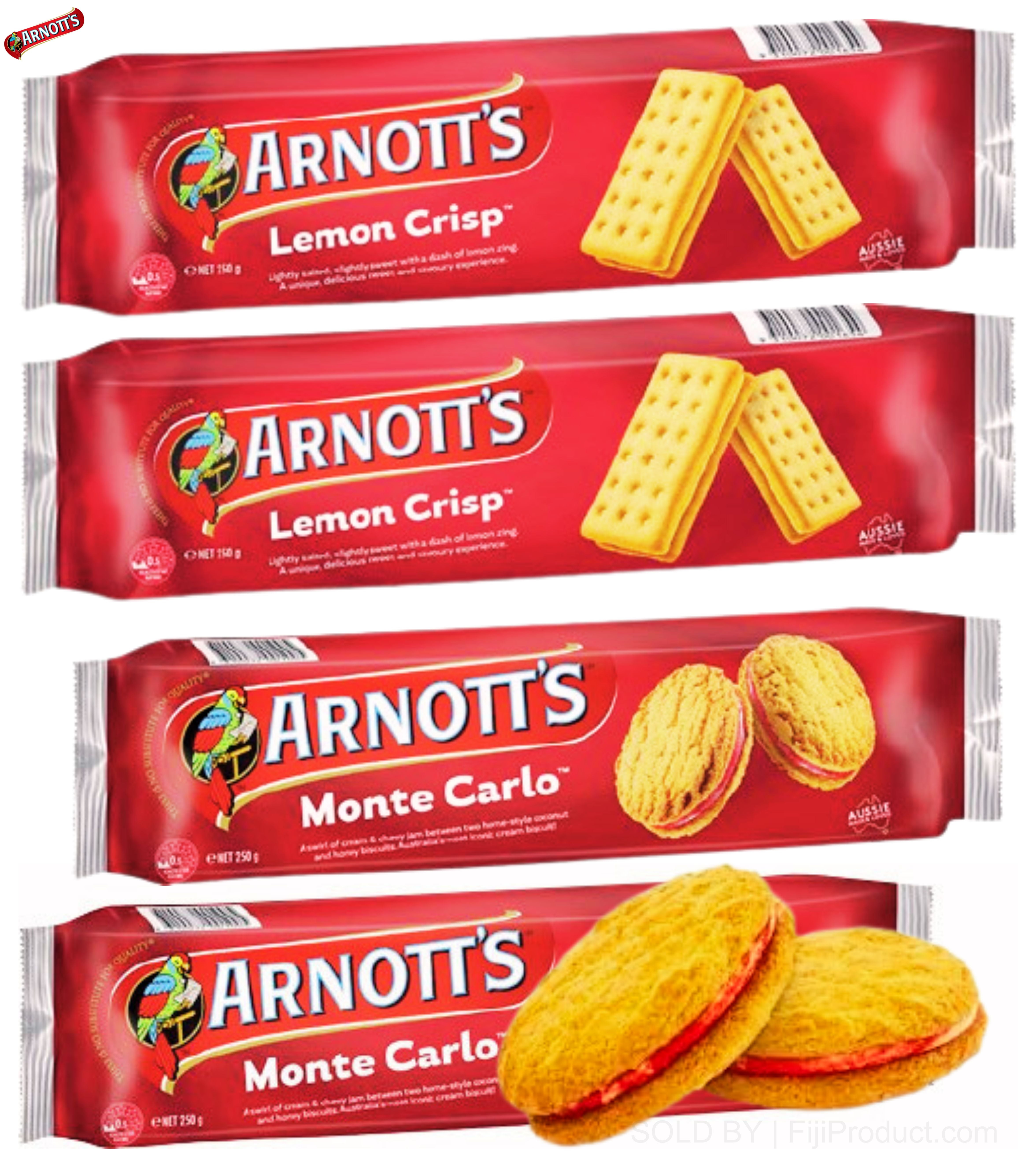 Arnott's Sampler Pack - Lemon Crisp, Monte Carlo Jam (Deal-Pack Of 4 x ...