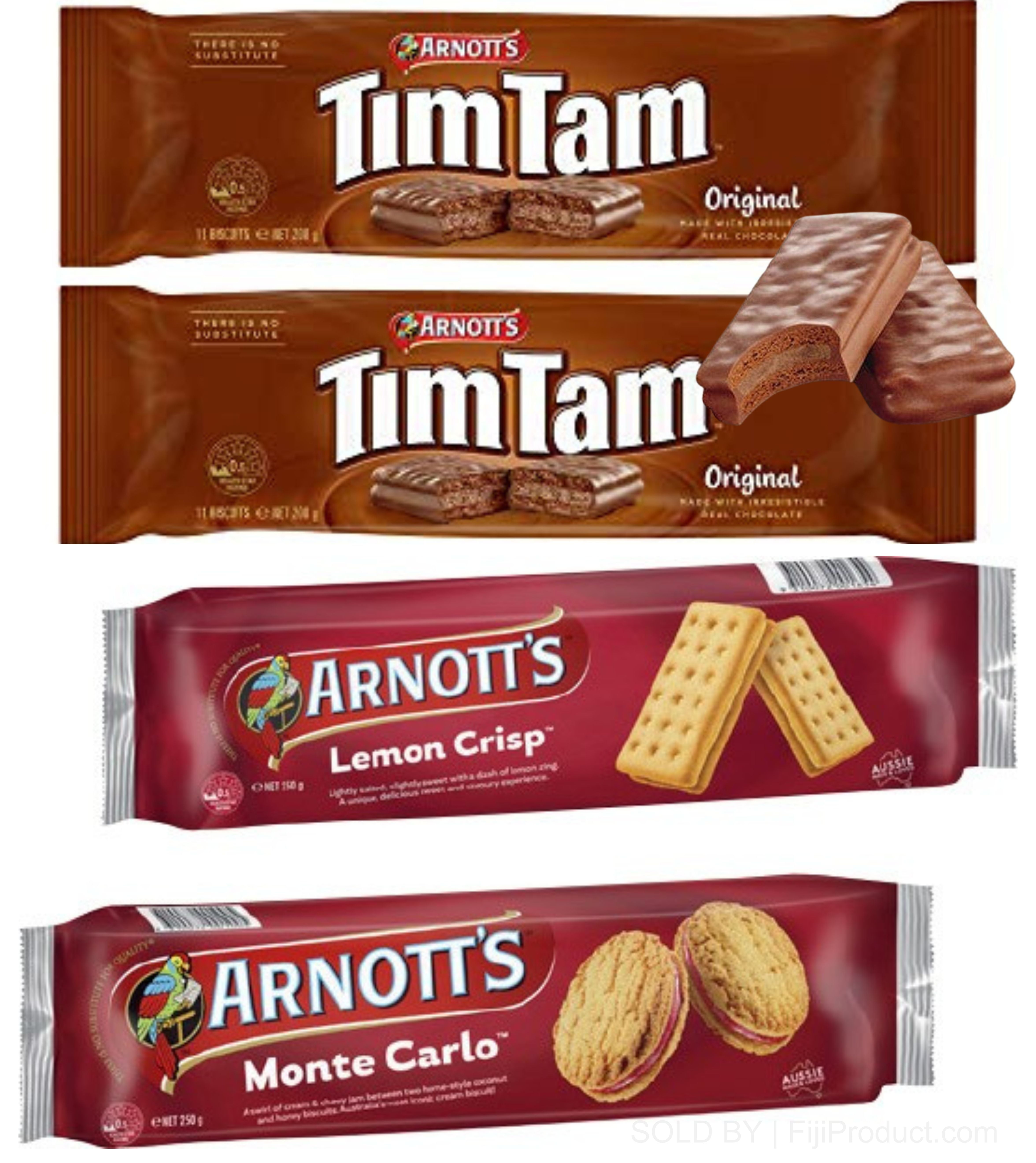 Arnott's Sampler Pack - Tim Tam Original, Lemon Crisp, Monte Carlo Jam ...