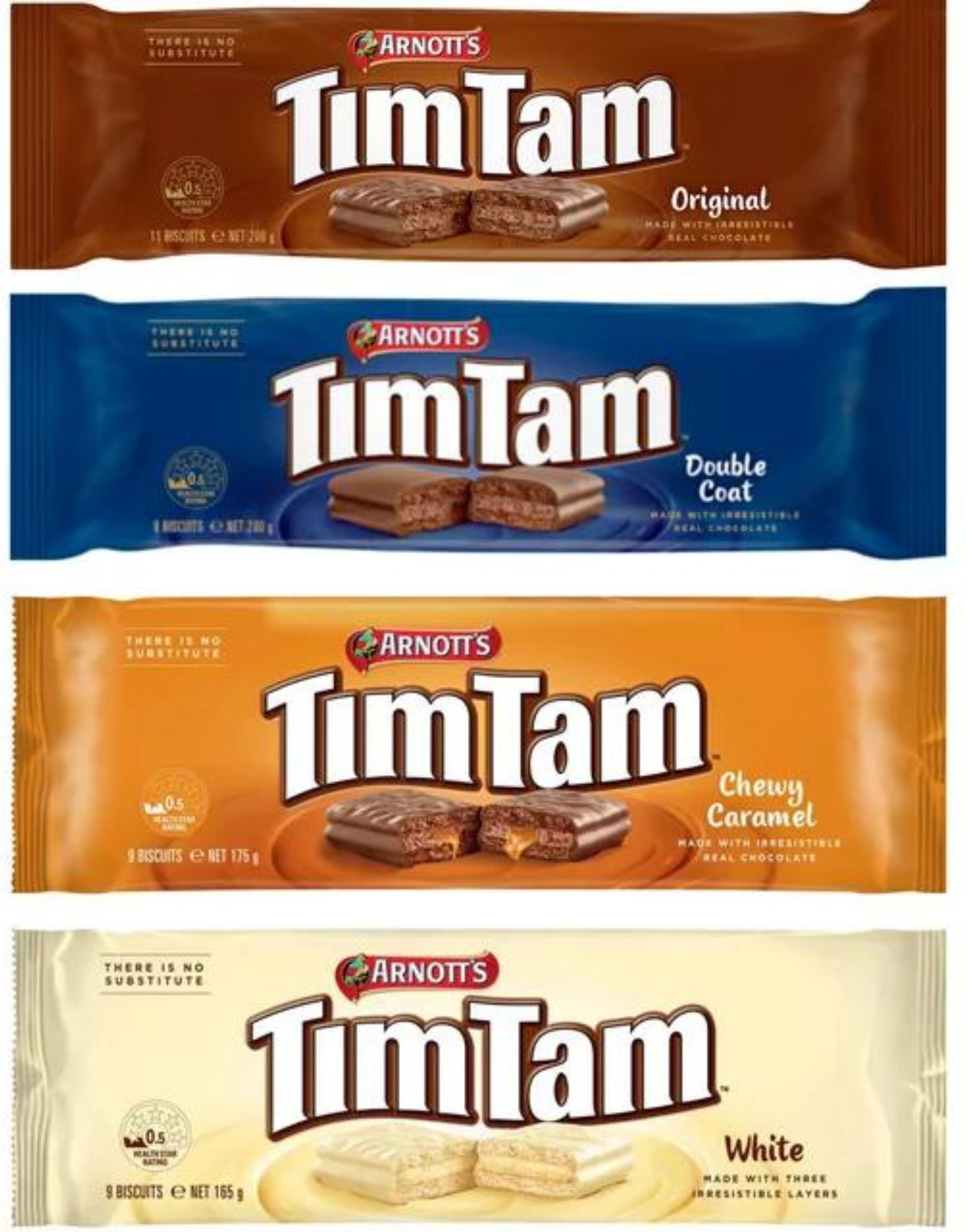 Arnott's - Tim Tam SAMPLER 4 Pack (Original, Double Coat, Chewy Caramel ...