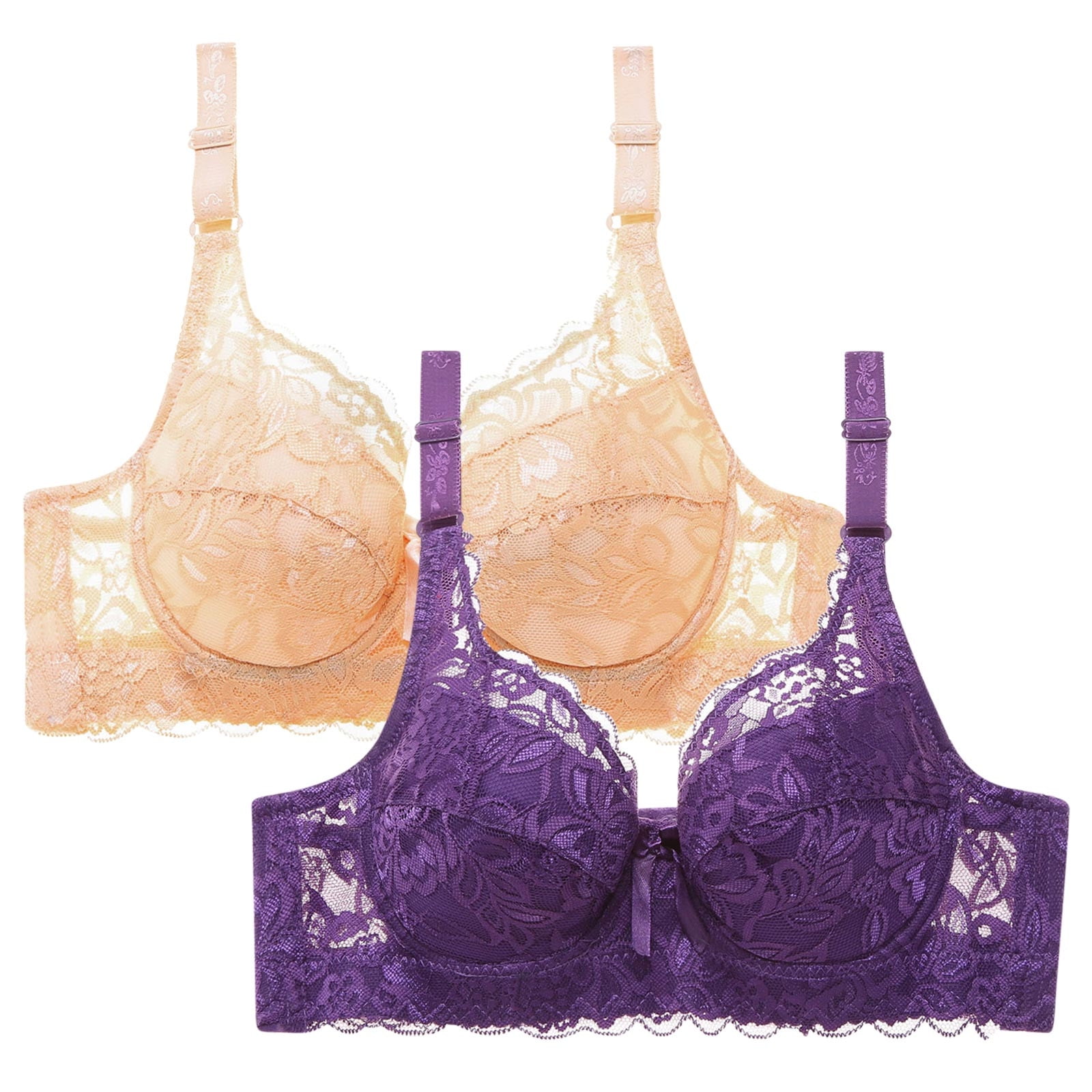 Arnsht 2Pcs Lingerie for Women's Lace Underwire Bra Sheer See Through ...