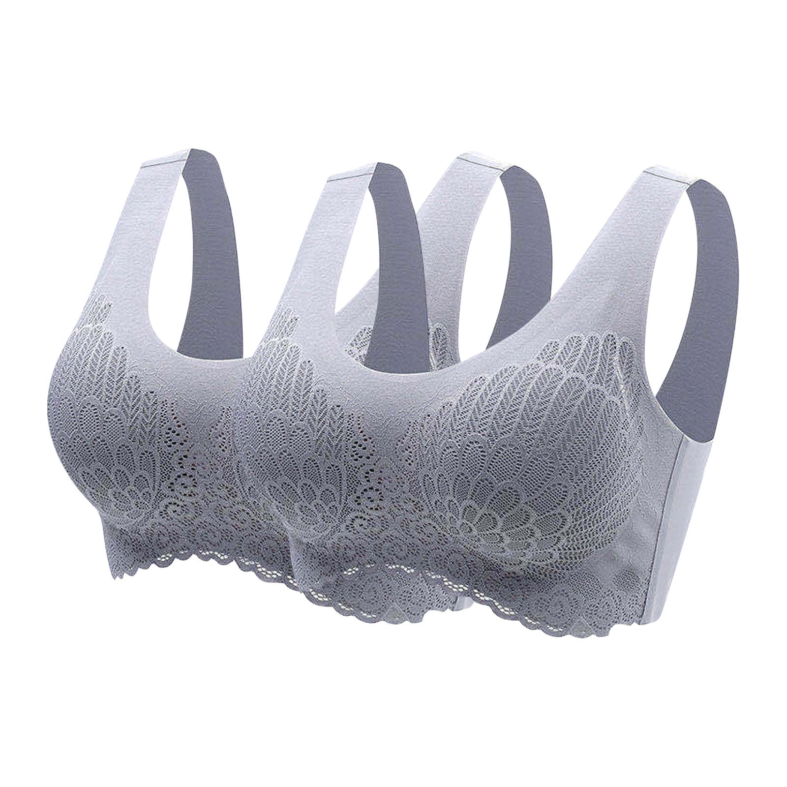 Arnsht 2pc Breathable Lace Large Size Bra, Ultra-Thin Comfort Everyday ...