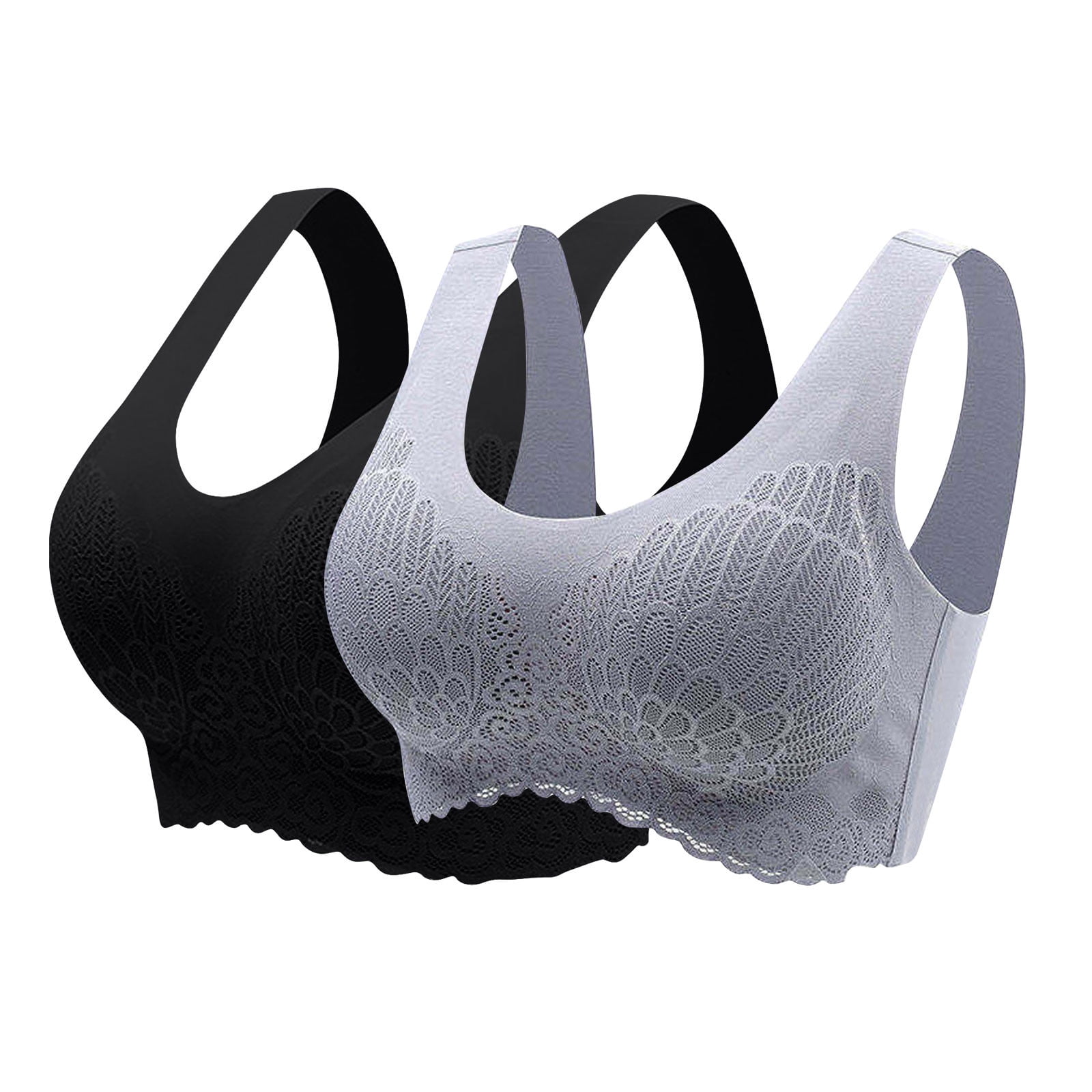 Arnsht 2pc Breathable Lace Large Size Bra, Ultra-Thin Comfort Everyday ...