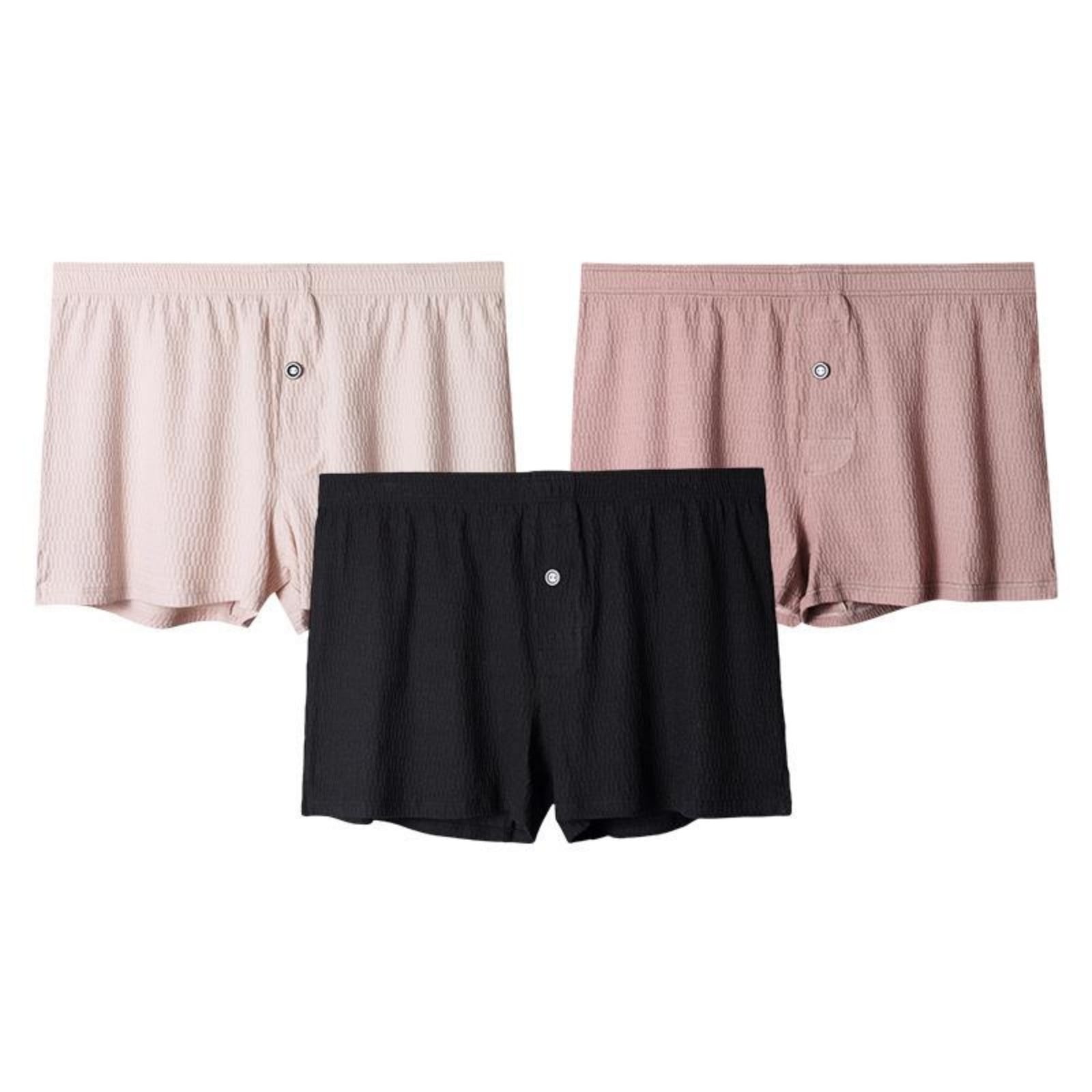 Arnsht 3PC Men's Cotton Breathable Middle Waist Underwear Boxer Briefs ...