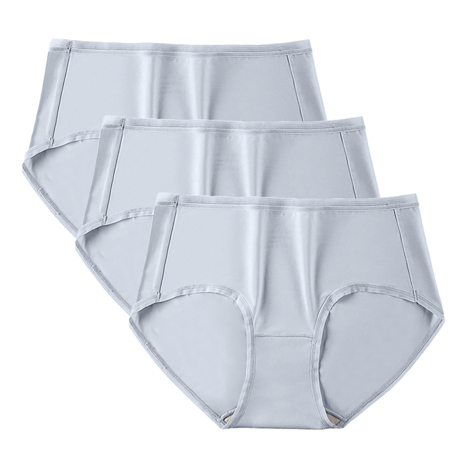 Arnsht 3PC Solid Color Women's Panties Cotton Breathable Seamless ...