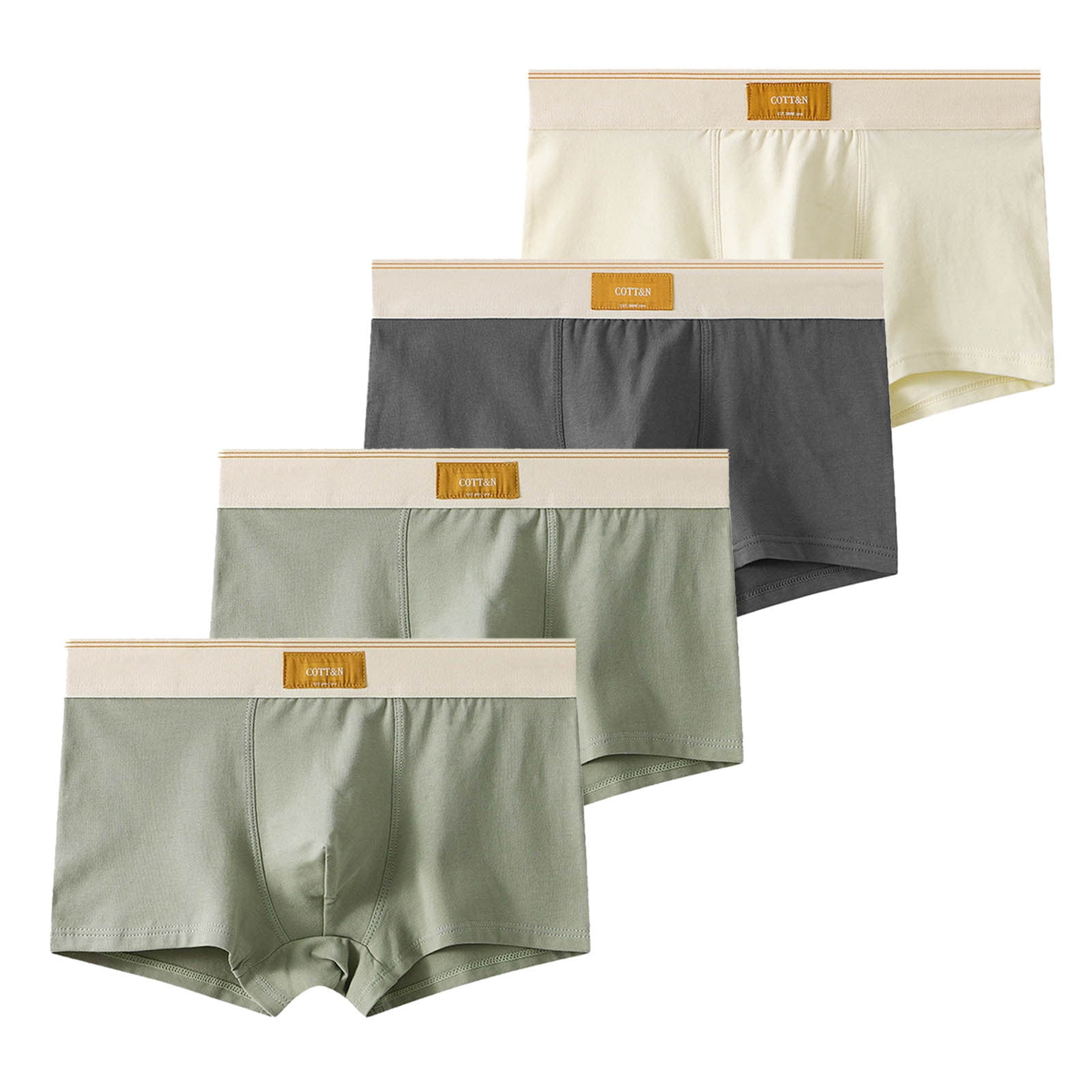 Arnsht 4PC Men's Fashionable Breathable Comfortable Large Size Boxer ...