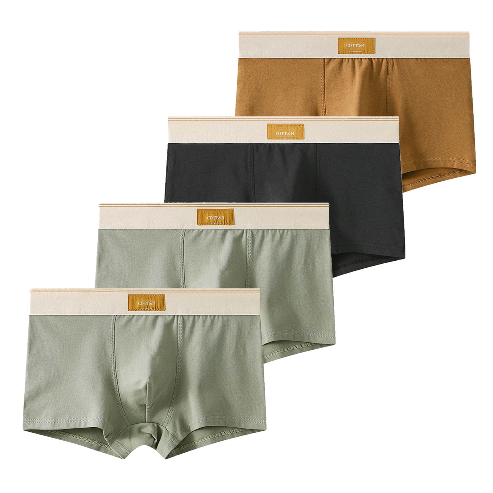 Arnsht 4PC Men's Fashionable Breathable Comfortable Large Size Boxer ...