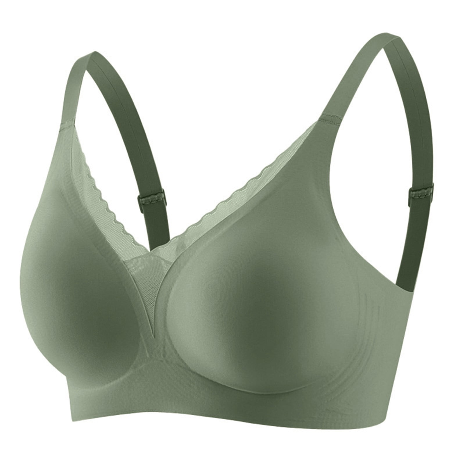 Arnsht Bras for Women No Underwire Wireless Mesh Seamless T-Shirt Bra Full Coverage Push up ...