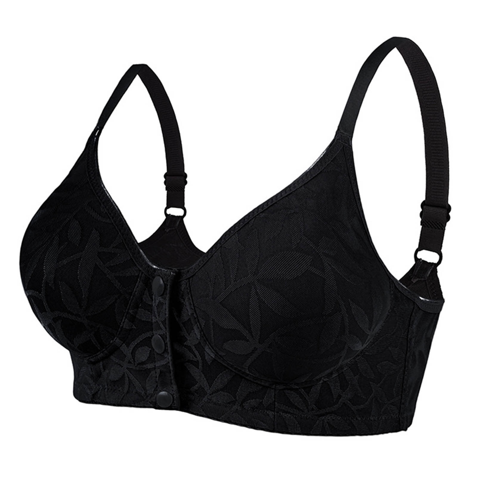 Arnsht Fashion Cute Leaf Embossing Lace Bras for Women Front Closure No ...