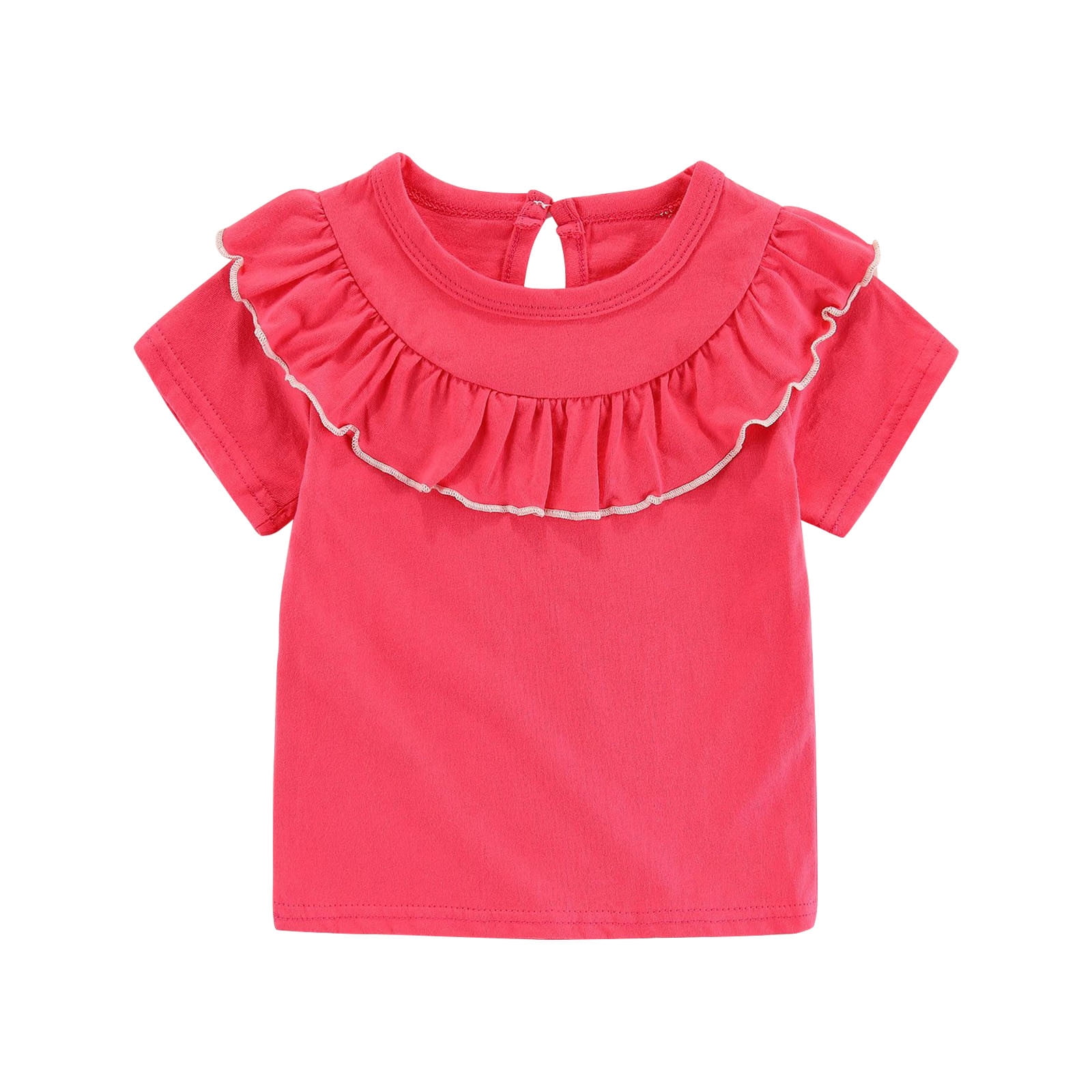 Arnsht Kids' Tees Crewneck Cotton Solid T-Shirts Boys Girls Short ...