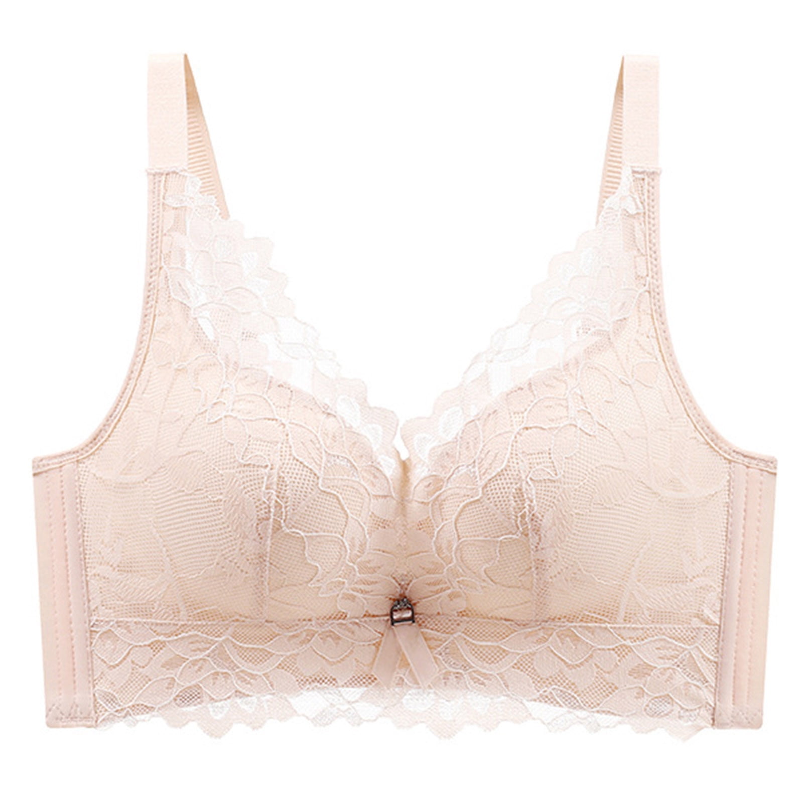 Arnsht Lace Bralettes for Women Flower Lace Scalloped Trim Bra No ...