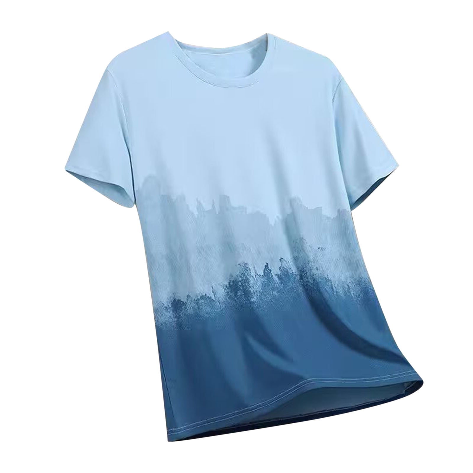 Arnsht (M-5XL) Men's Big and Tall Short Sleeve Gradient Color T-Shirt ...