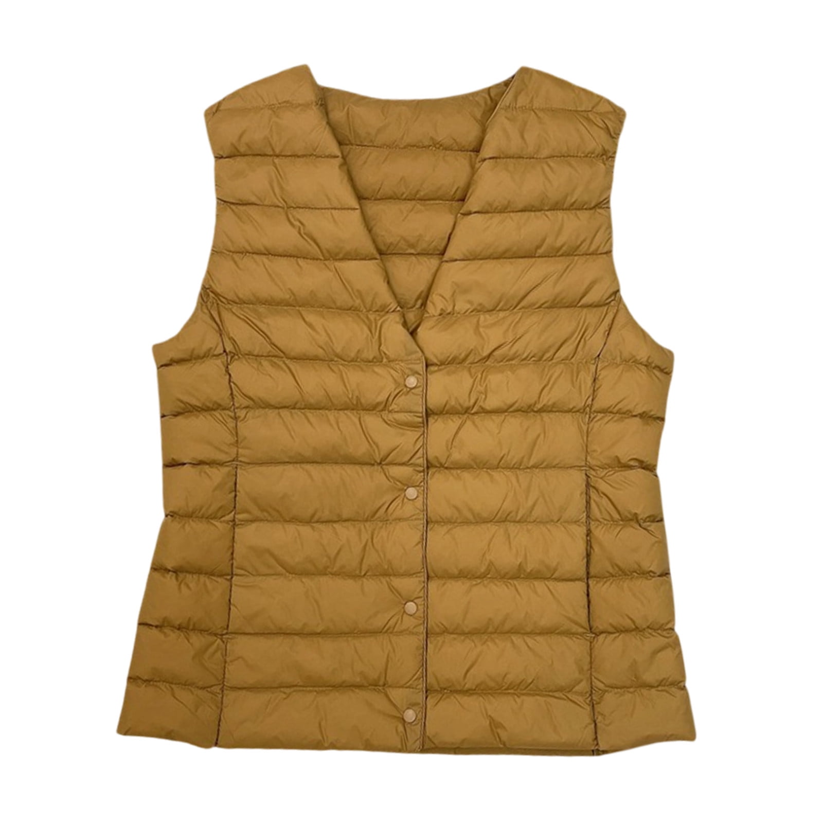 Arnsht (M-XXXXL) Plus Size Women's Puffer Vest Lightweight Zip Pockets Puffy Vests Sleeveless ...