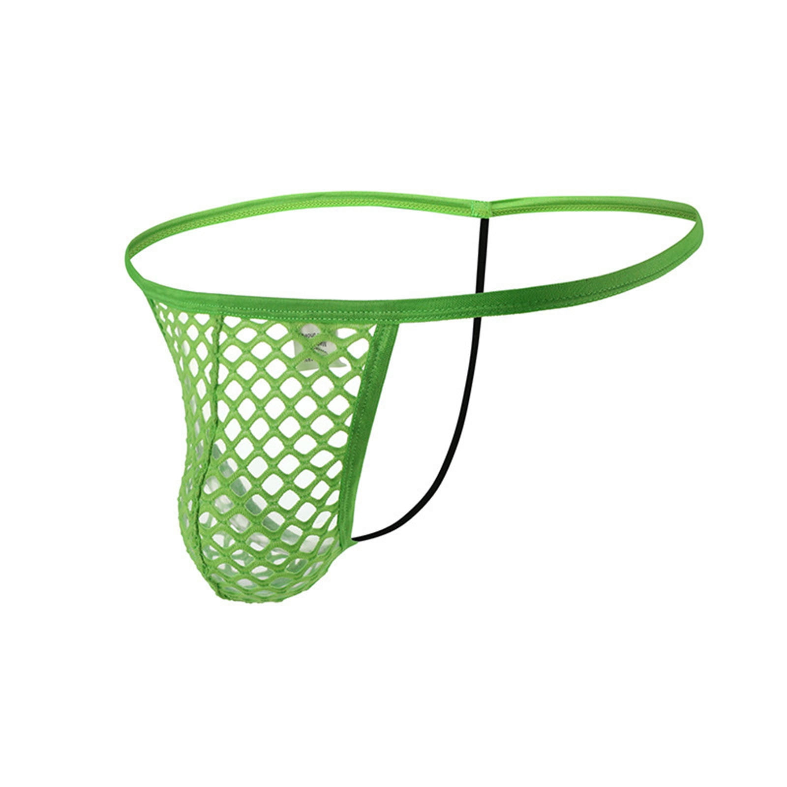 Arnsht Men's Sexy Solid Color Big Mesh Transparent G String Thong ...