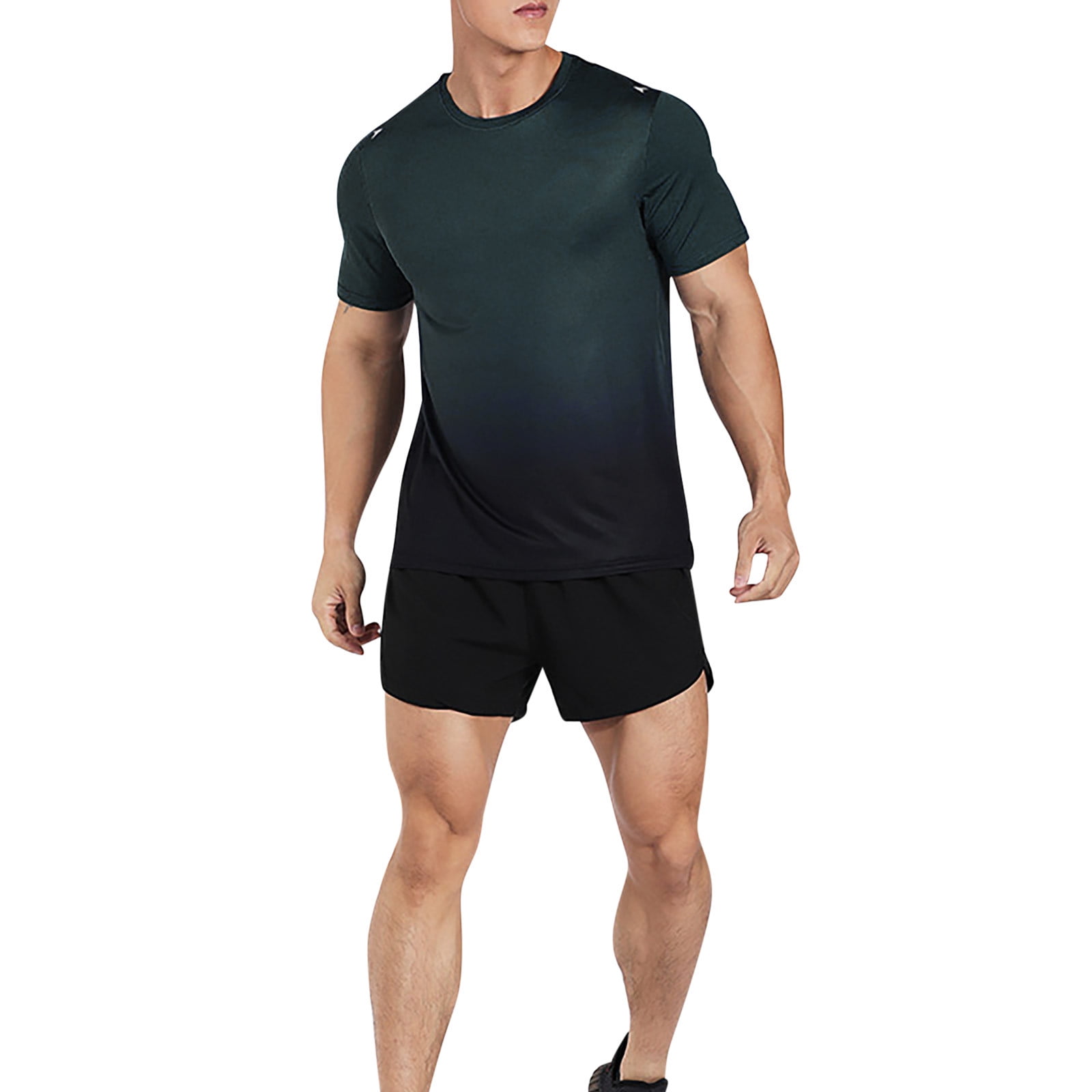 Arnsht Mens Muscle Elastic Lightweight Quick Dry Workout Short Sleeve T ...