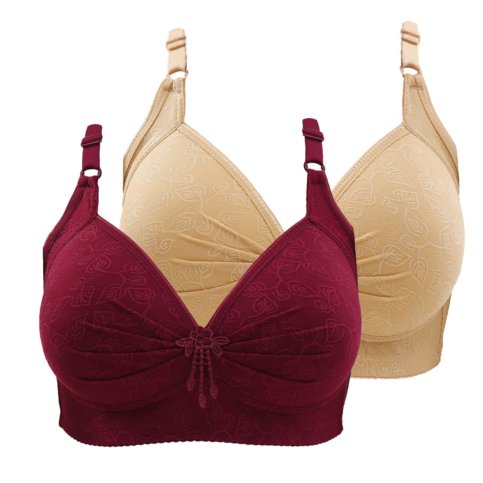 Arnsht Pack in 2 Pcs Bras for Women No Underwire Push Up Plus Size High ...