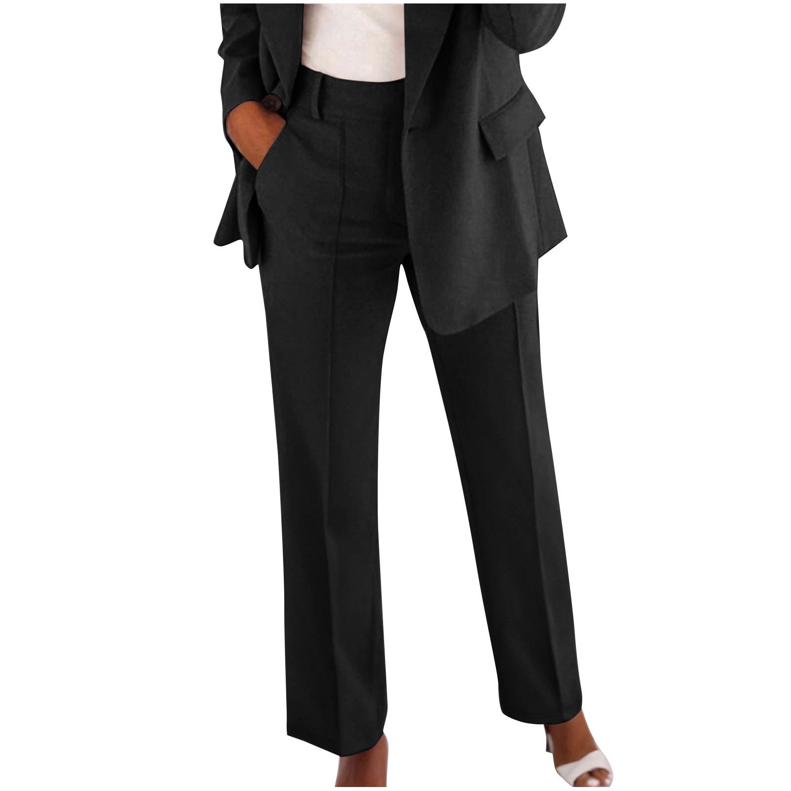Arnsht (S-5XL) Plus Size Pants for Women Work High Waisted Dress Pants ...