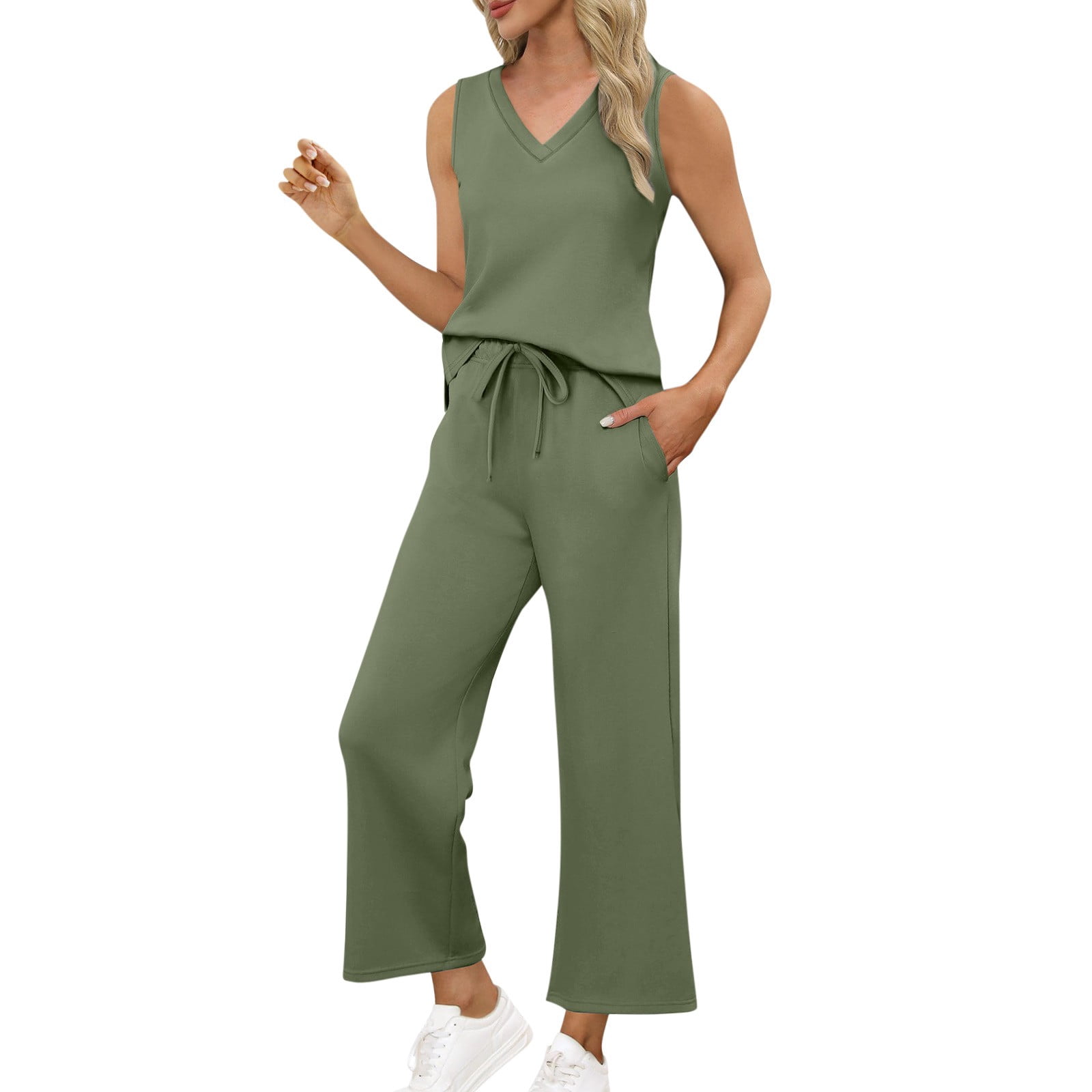 Arnsht Two Piece Set for Women Solid Color Summer Outfits Vacation ...