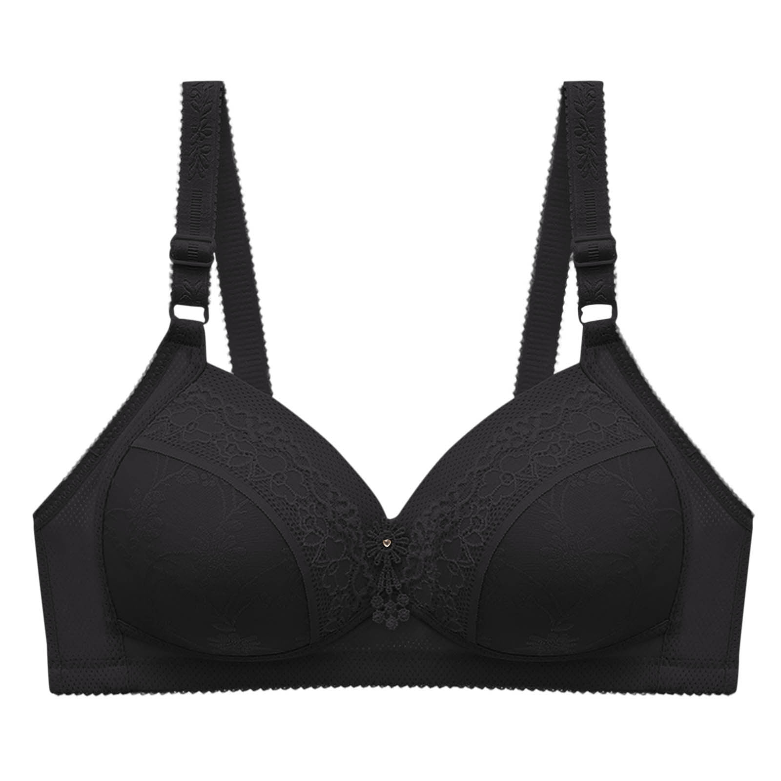 Arnsht Women Lace Plus Size Bra Adjustable Full Coverage Seamless Thin ...