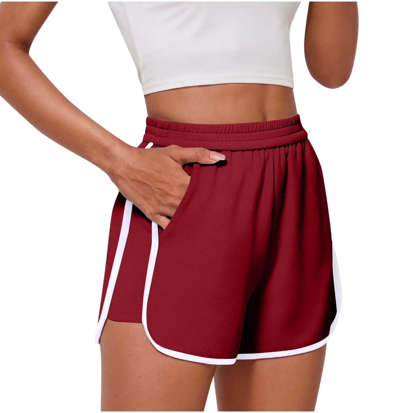 Arnsht Women Running Shorts Loose Pleated Athletic Shorts Summer High ...