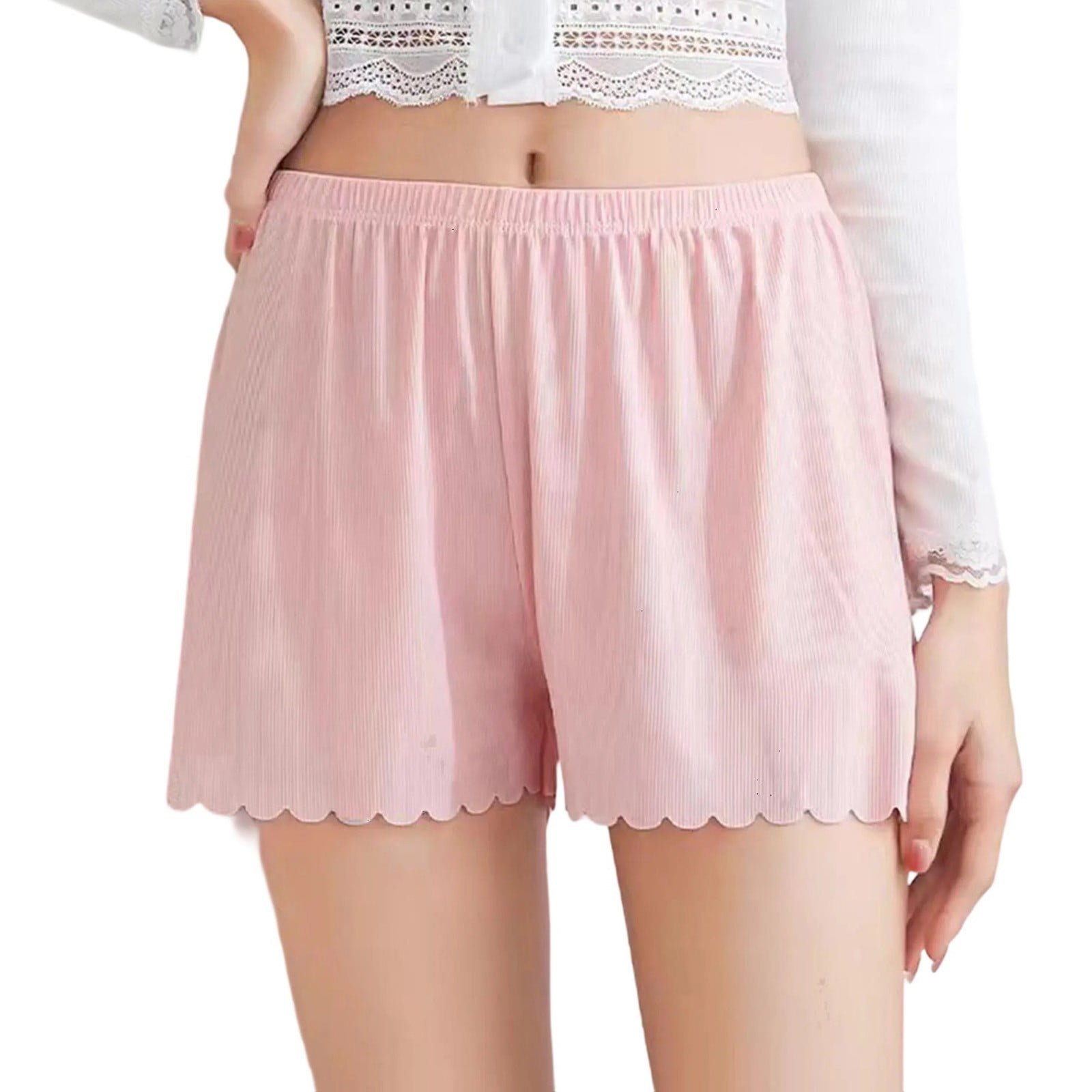 Arnsht Women Satin Shorts Ruffle Panty French Knickers Slip Shorts for ...