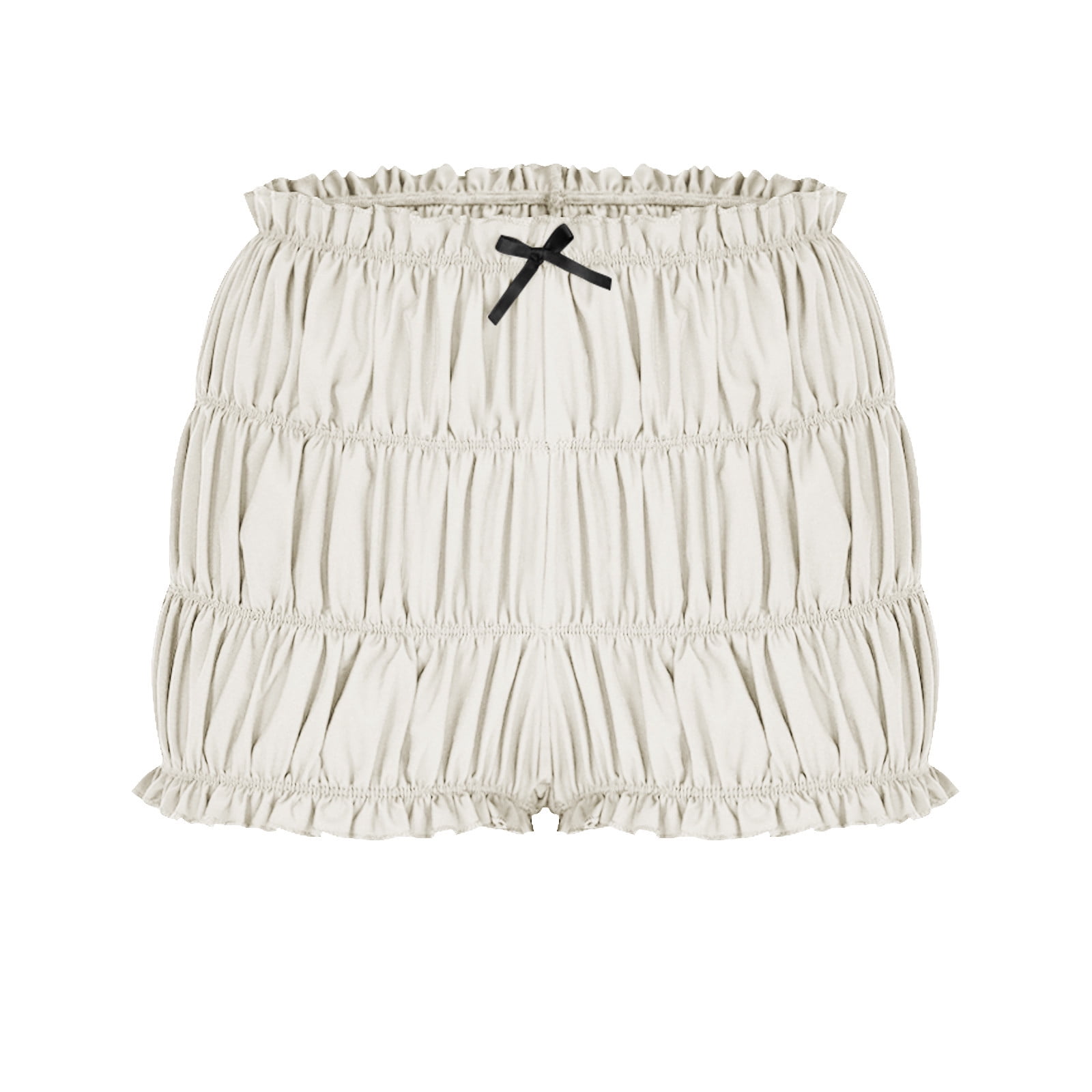 Arnsht Women Y2K Ruffle Mini Shorts Gingham Ruched Pajama Shorts Low ...