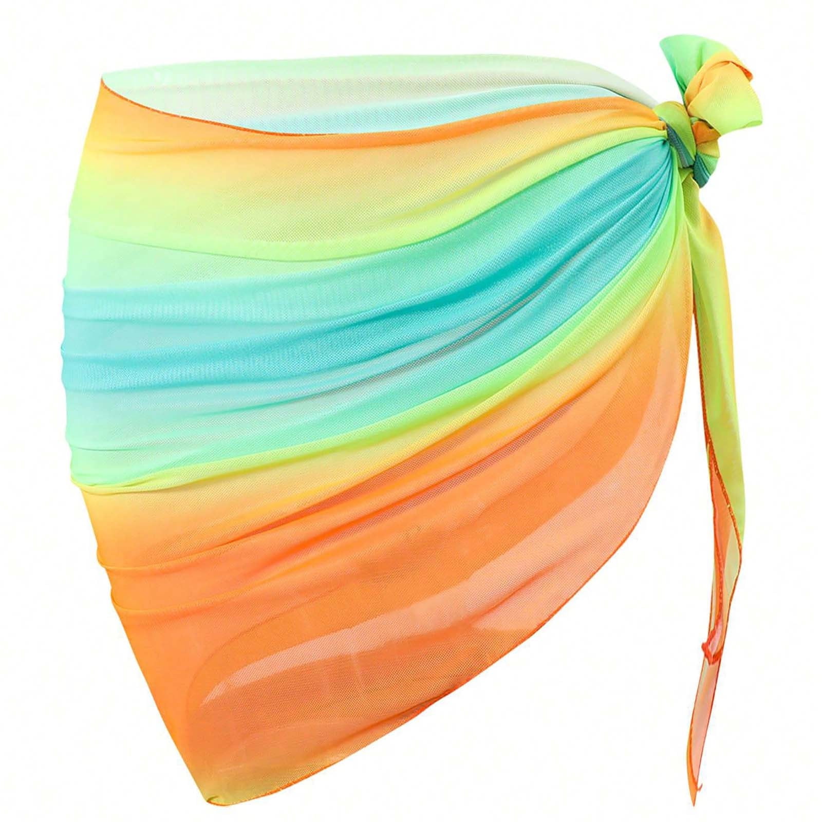 Arnsht Women's Beach Sarong Bathing Suit Short Wrap Skirt Sheer Bikini ...