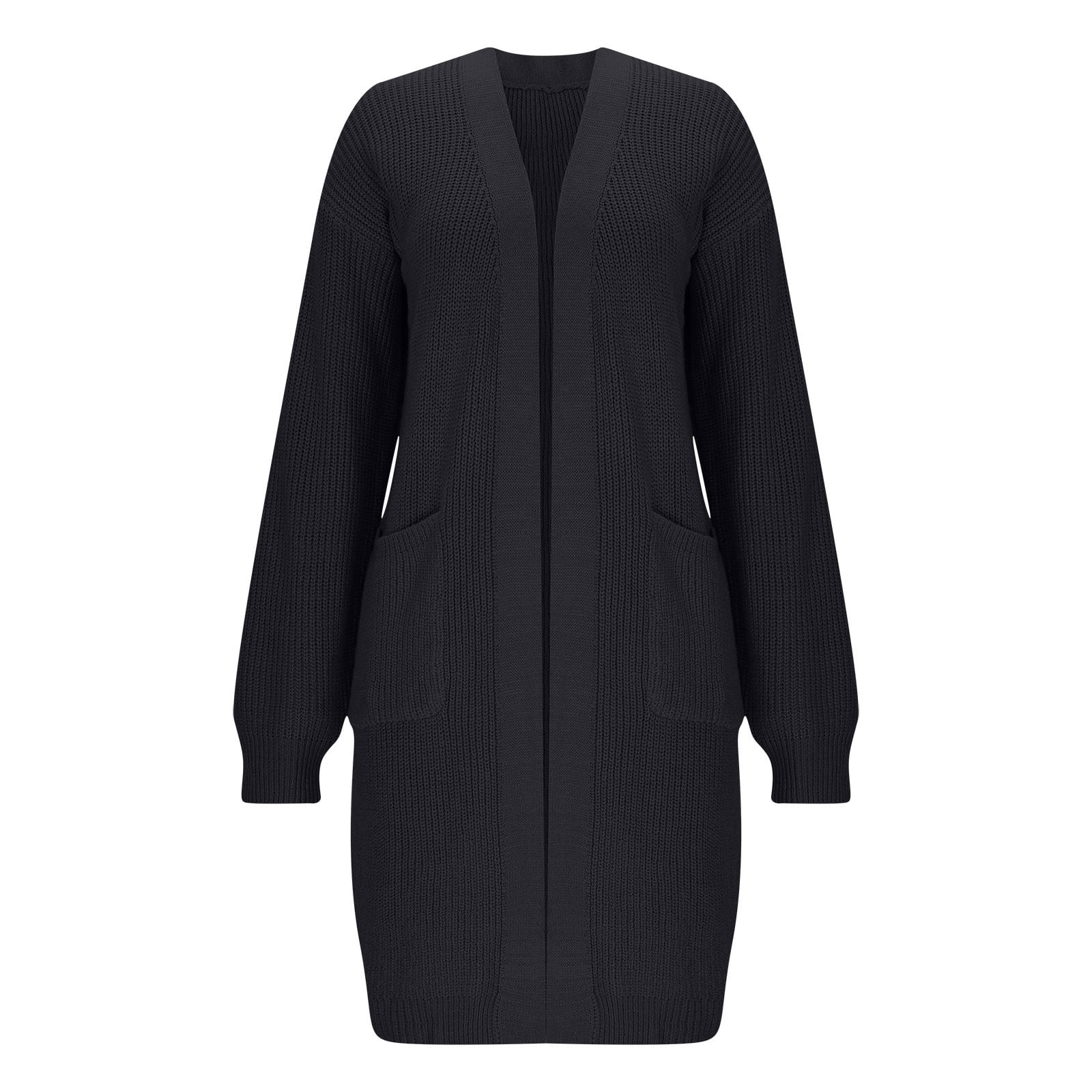 Arnsht Women's Casual Knitted Long Sleeved Pockets Casual Sweater ...