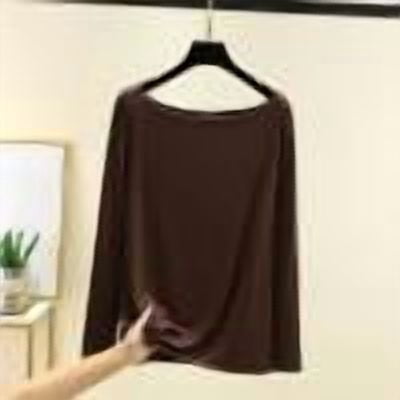 Arnsht Women's Fashion Modal T Shirt Round Neck Solid Color Bottom ...