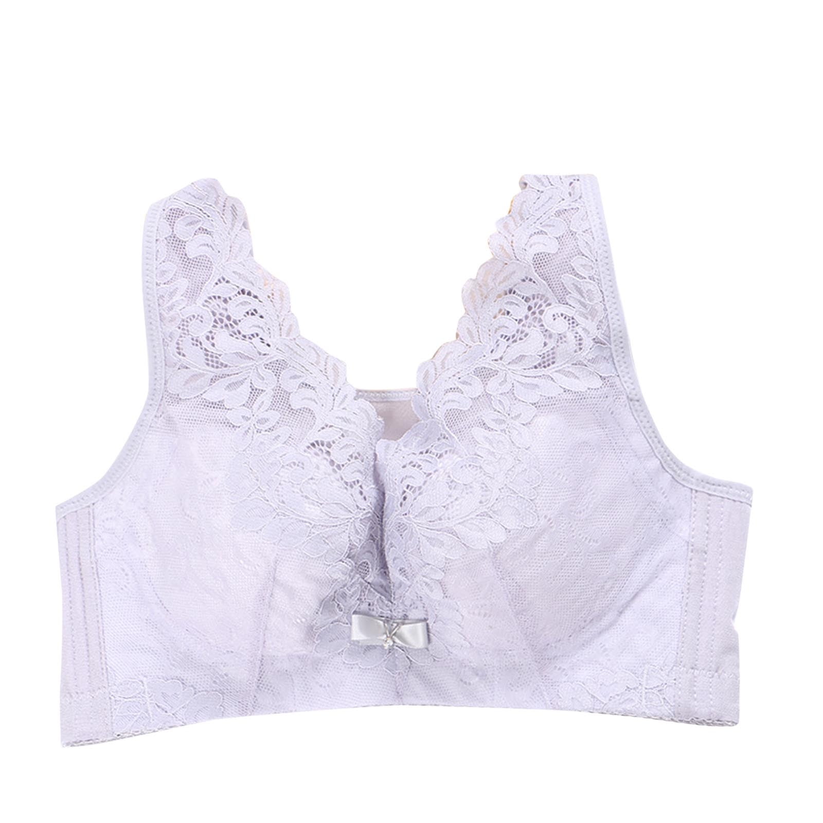 Arnsht Women's Front Closure Bra Lace Back Push Up Non Padded Wirefree ...