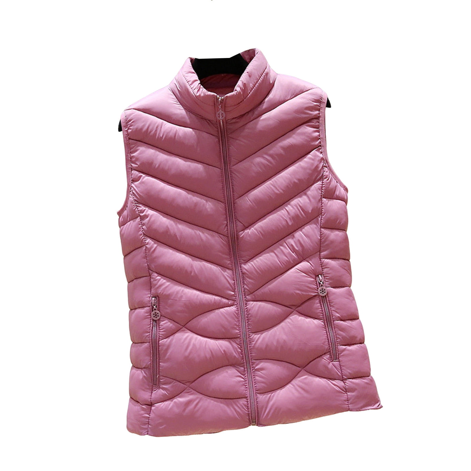 Arnsht Women's Puffer Vest Plus Size Lightweight Stand Collar Zip ...