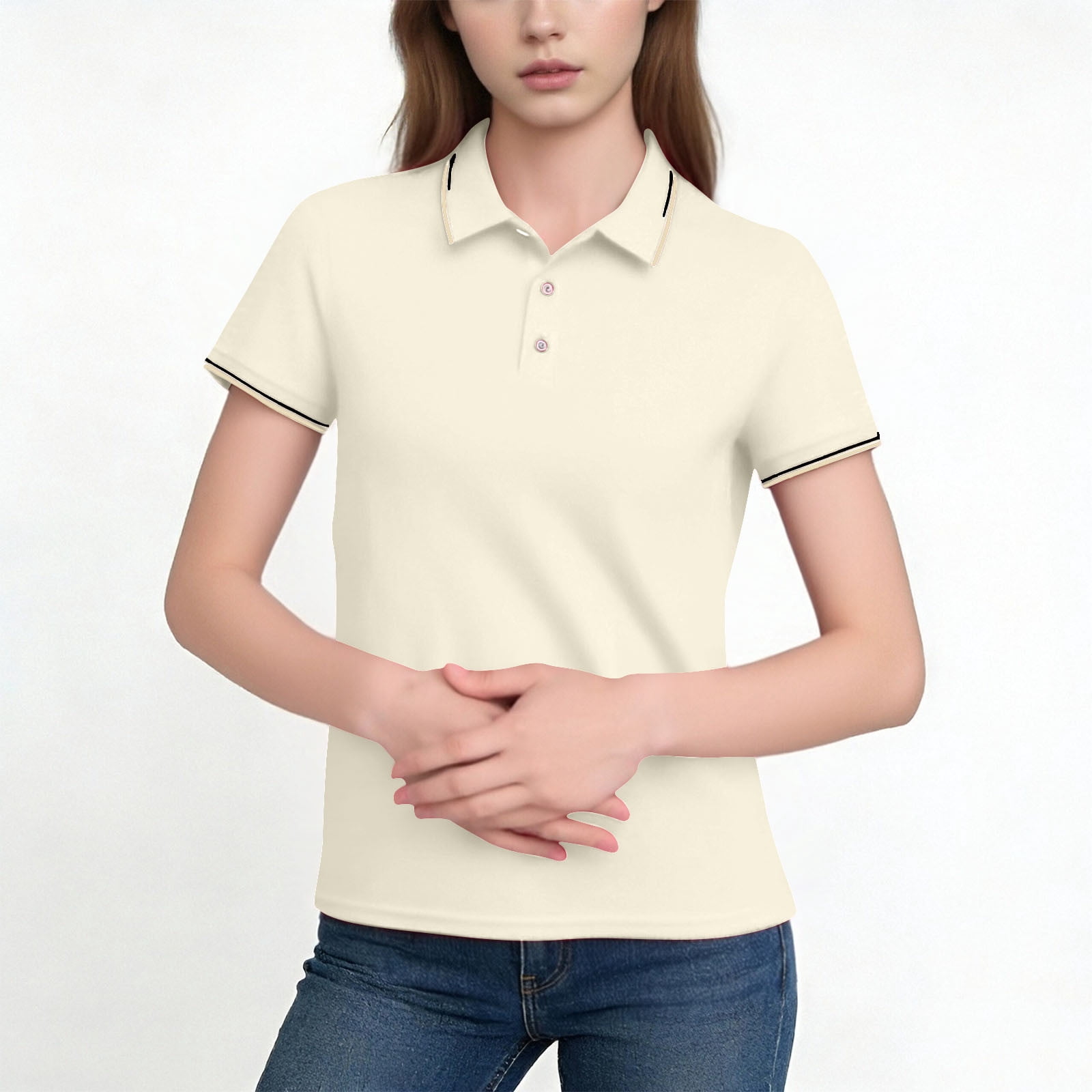 Arnsht Women's Shirts Short Sleeve Quick Dry Collared Shirts Business ...