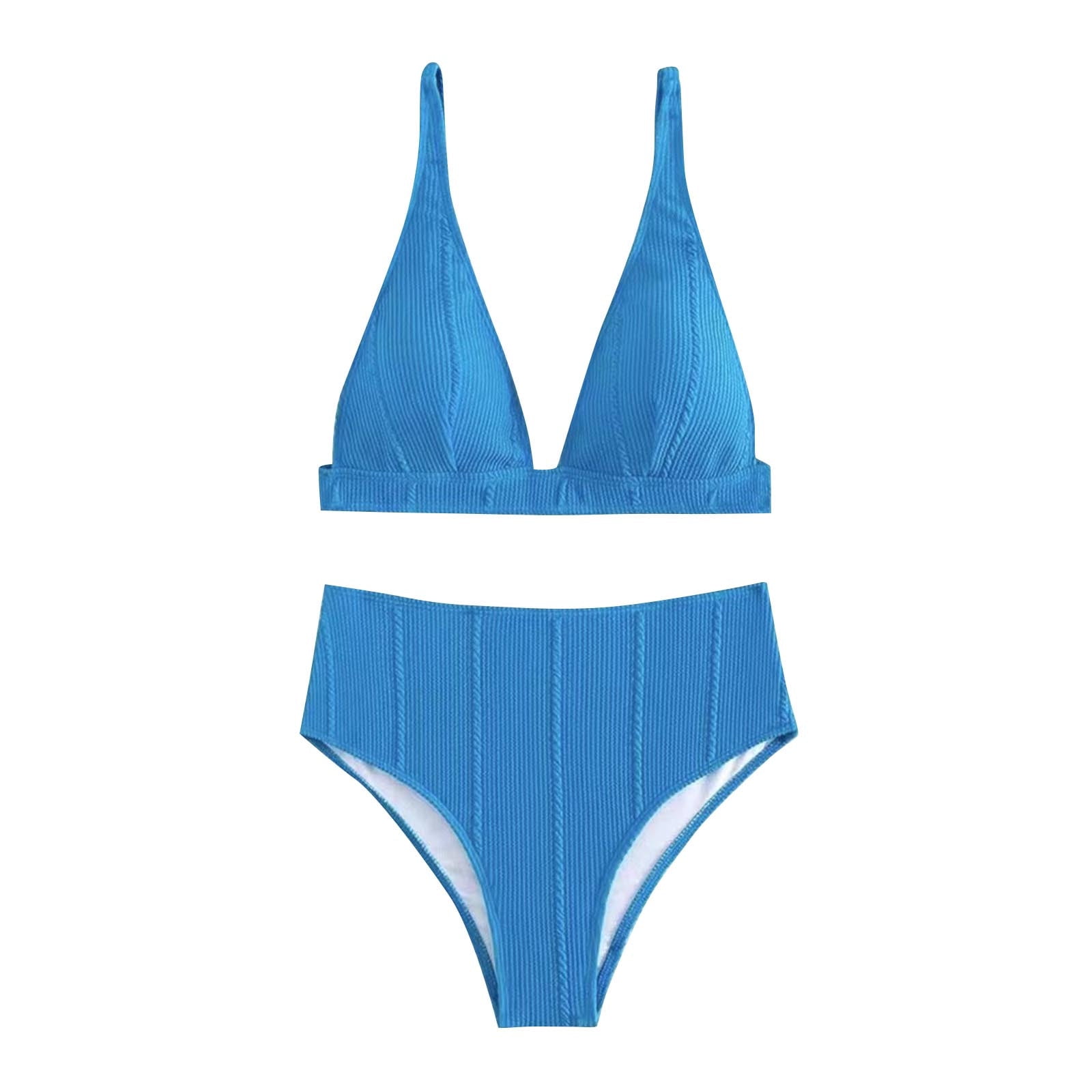 Arnsht Women's Two Piece Swimsuit Textured Deep V Neck Bathing Suit ...