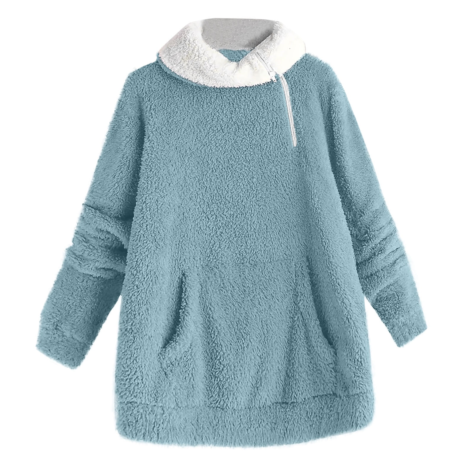 Arnsht Women's Winter Fleece Warm Top Casual Loose Soft Comfort Long ...