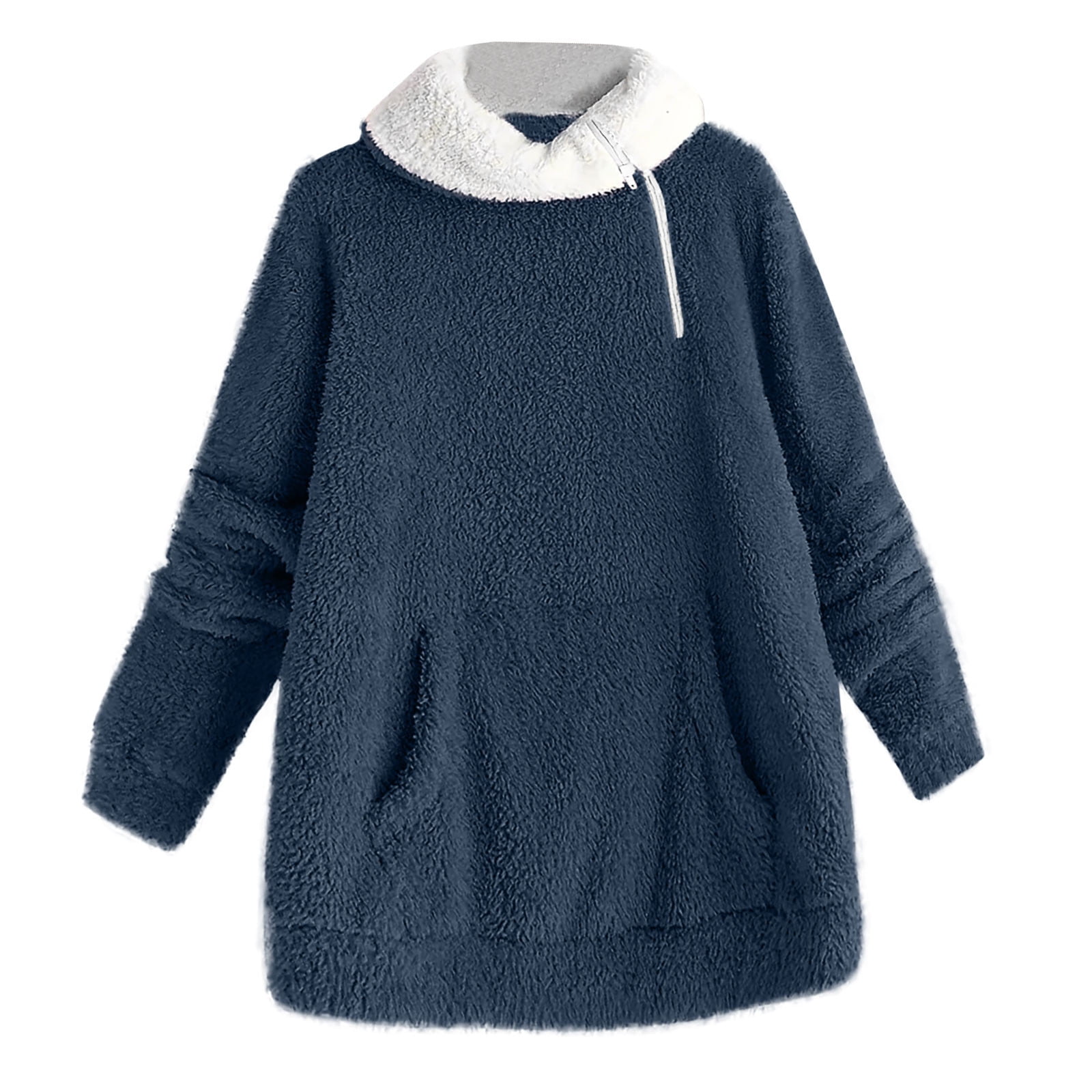 Arnsht Women's Winter Fleece Warm Top Casual Loose Soft Comfort Long ...