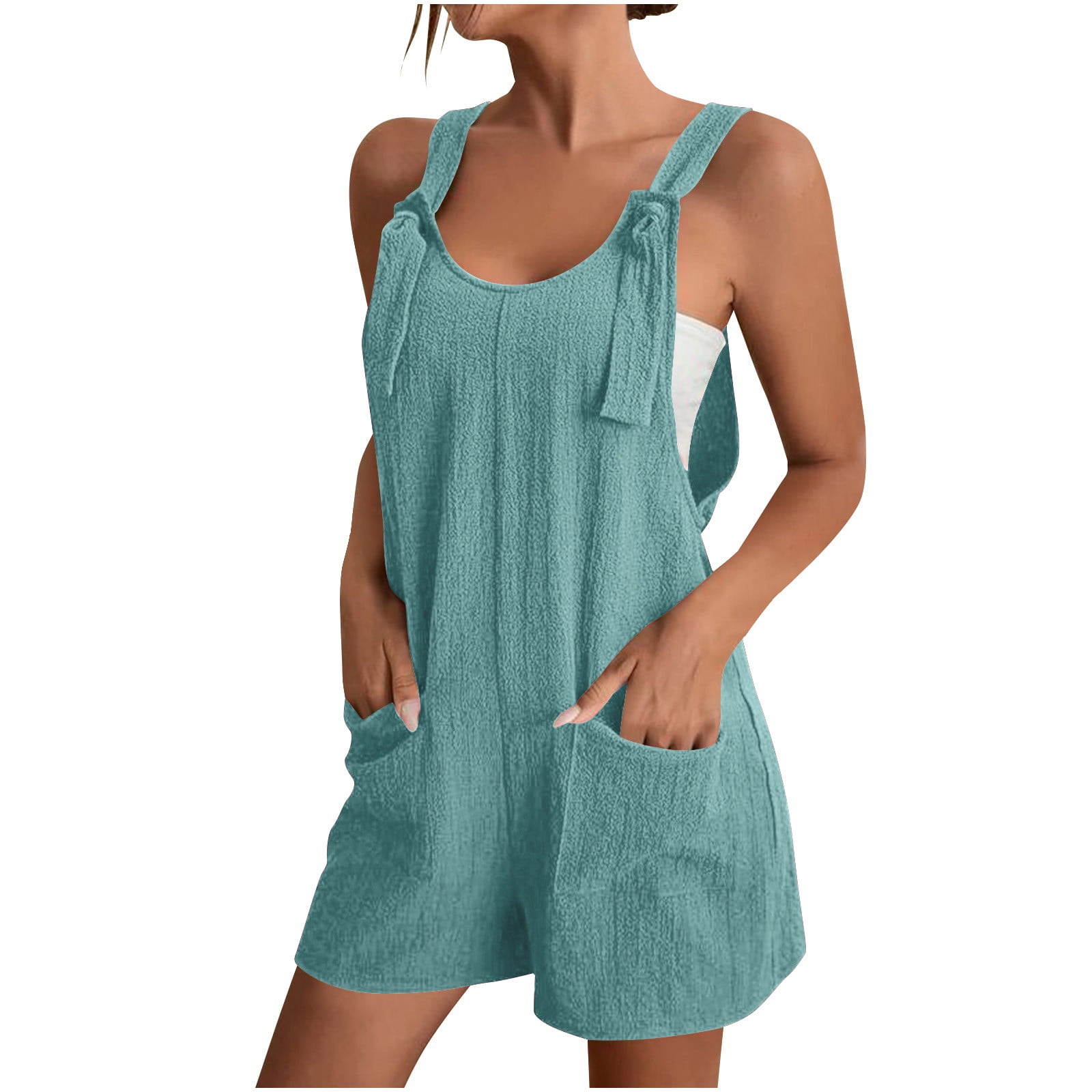 Arnsht Womens Rompers Summer Casual Loose Sleeveless Overalls Suspender ...