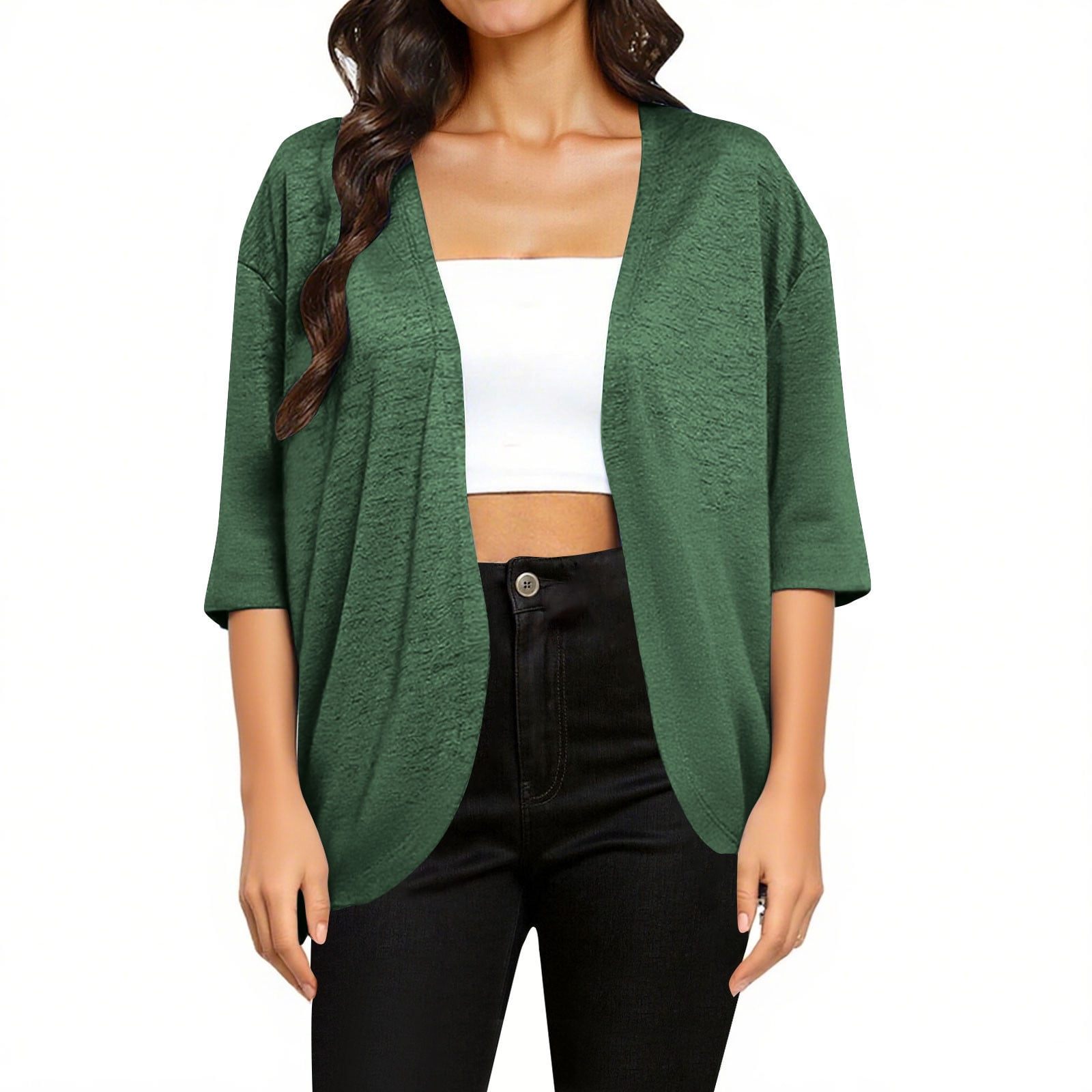 Arnsht Womens Summer Cardigan Lightweight Short Sleeve Kimono Cardigans ...