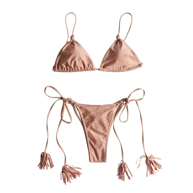 Arnsht Womens Triangle Thong Bikini Sets Fashion String Swimsuit Two ...