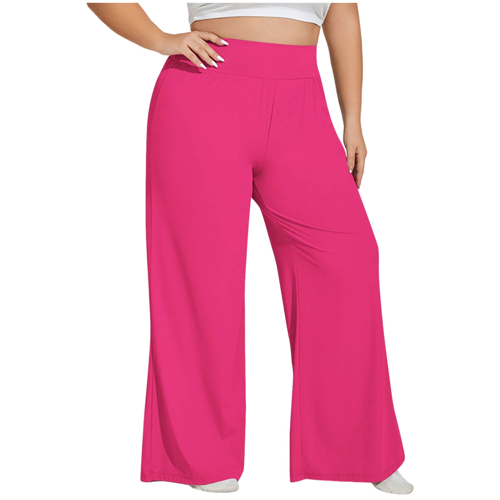 Arnsht (XL-5XL) Women's Plus Size Wide Leg Pants Yoga Pants with ...