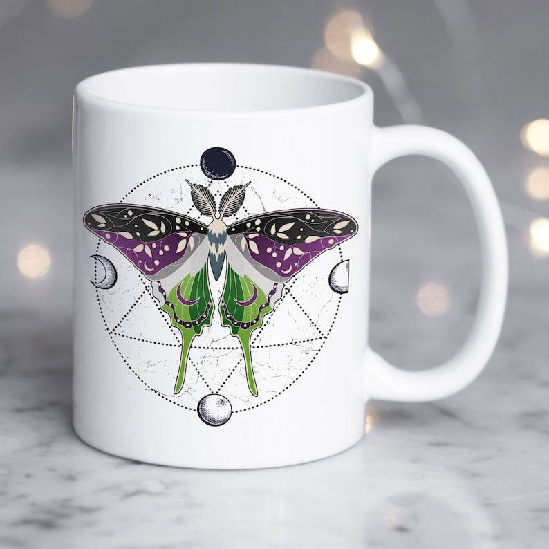 Aroace Pride Coffee Mug, Aro Ace Pride Flag Gift, Gay Pride Month, Luna ...