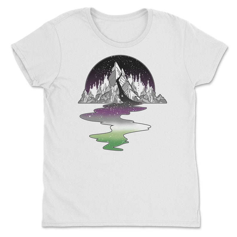 Aroace Pride Shirt Aromantic Asexual Flag LGBT Gift Mountain River ...