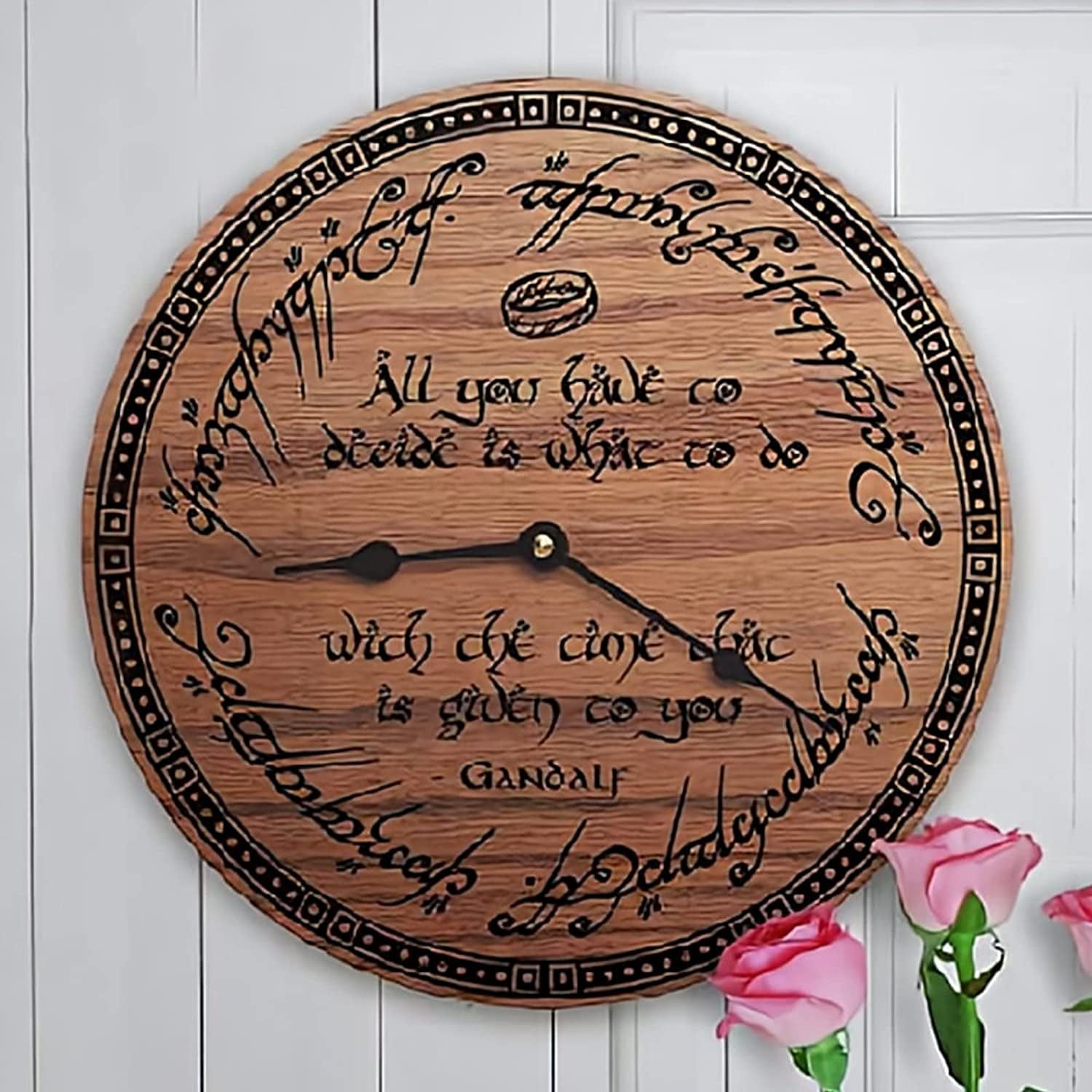 ArogGeld Lord of The Wall Clock Rings Hobbit Tree Life Round Clocks ...