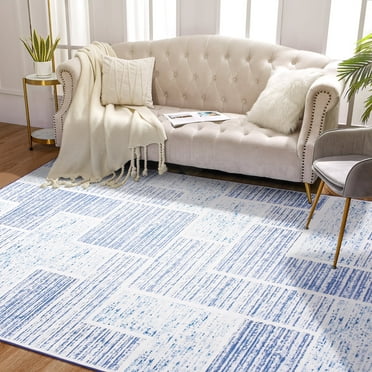 Noahas Vintage Living Room Area Rug, Modern Bohemian Style, Purple, 4 ...