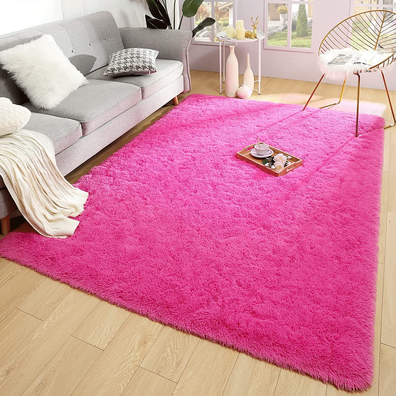 Arogan Modern Soft Fluffy Carpet for Living Room, Bedroom and Children ...
