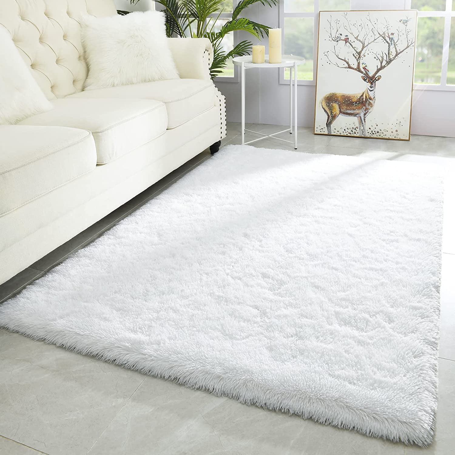 Arogan Large Plush Rug: Modern Soft Fluffy Carpet for Living Room ...