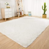 Arogan Fuzzy Plush Area Rug, Modern Shaggy Bedroom Rugs for Kids Room ...