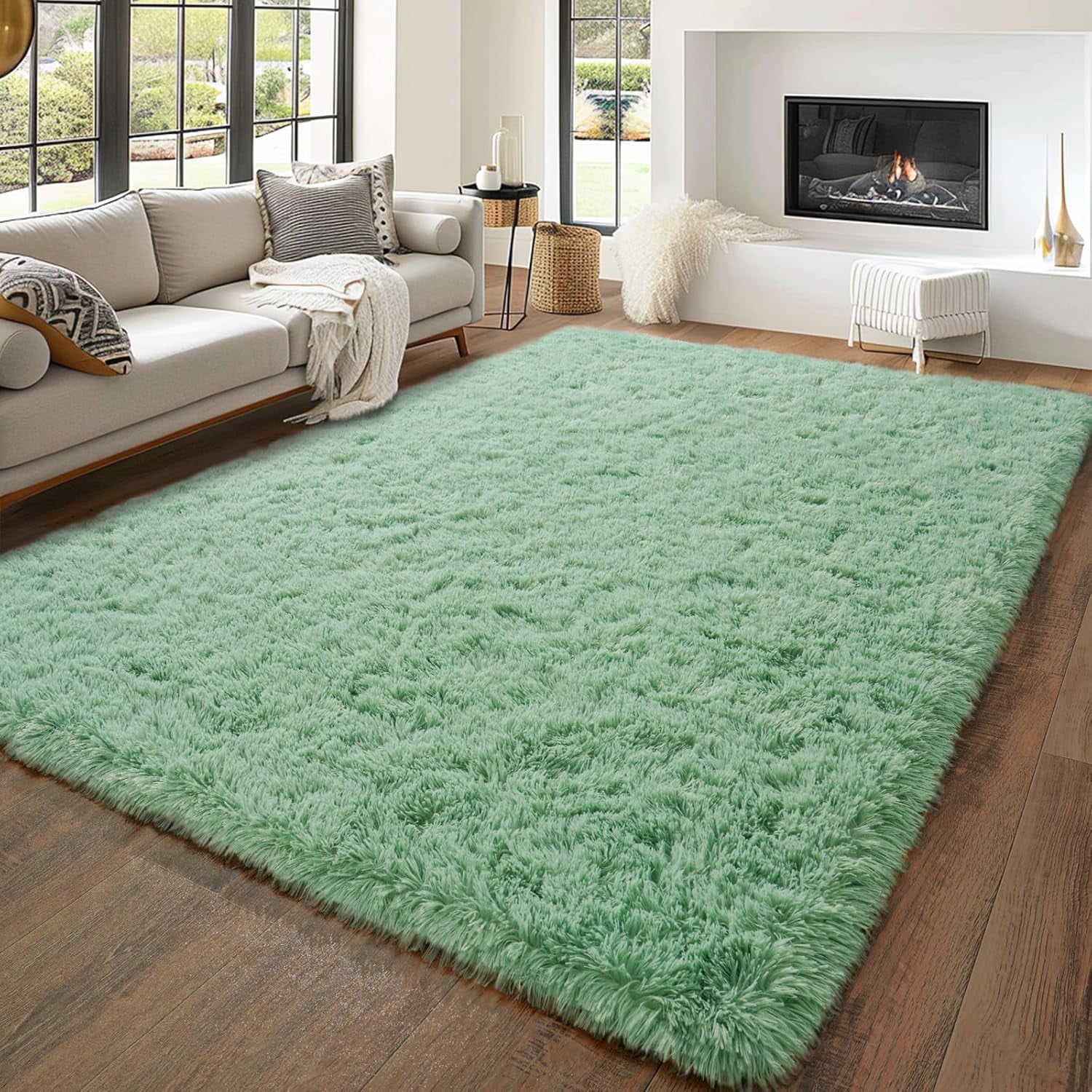 Arogan Soft Fluffy Area Rug for Living Room Bedroom Shaggy Accent ...