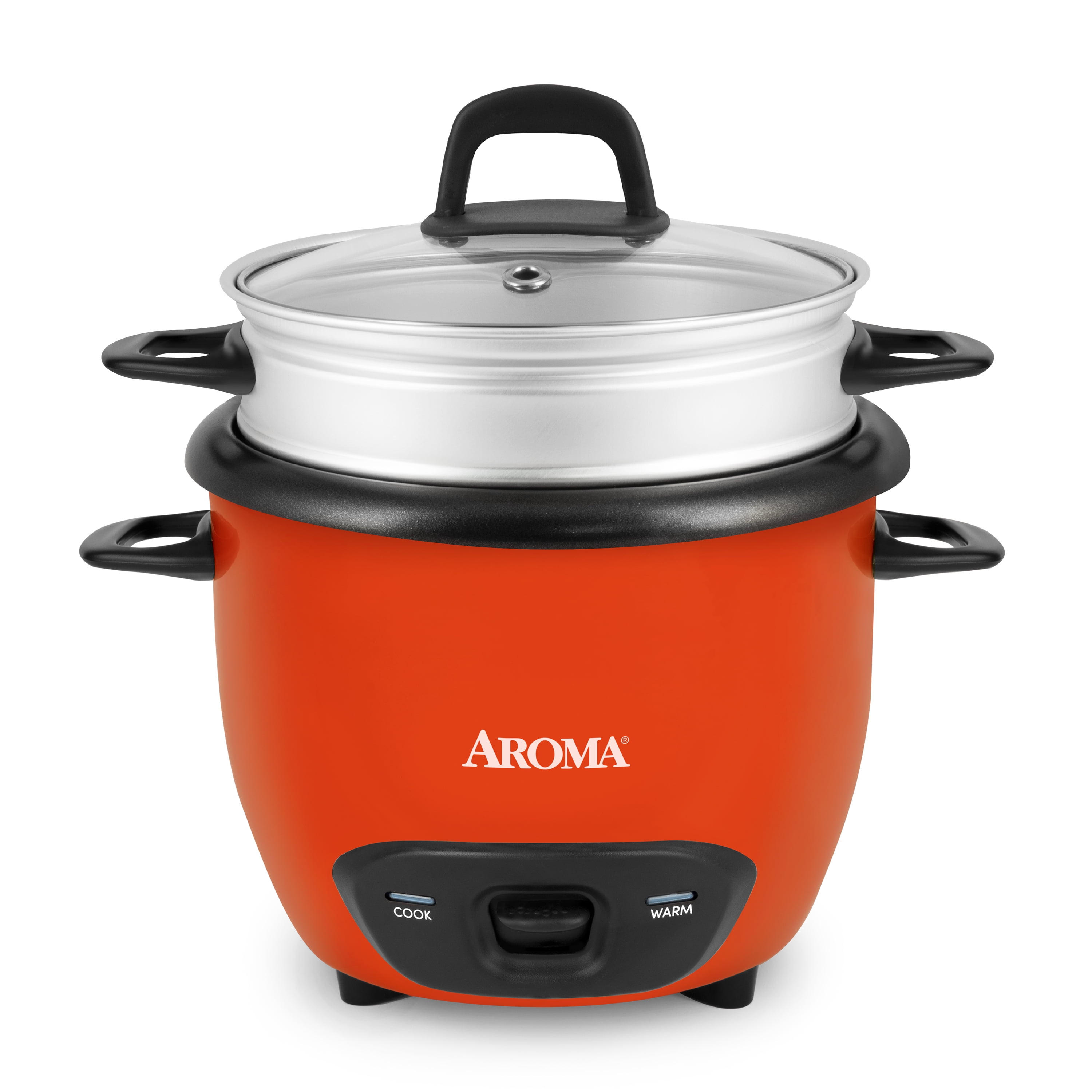 Aroma 6-Cup Electric Rice Cooker & Steamer, Orange - Perfect for Meals ...