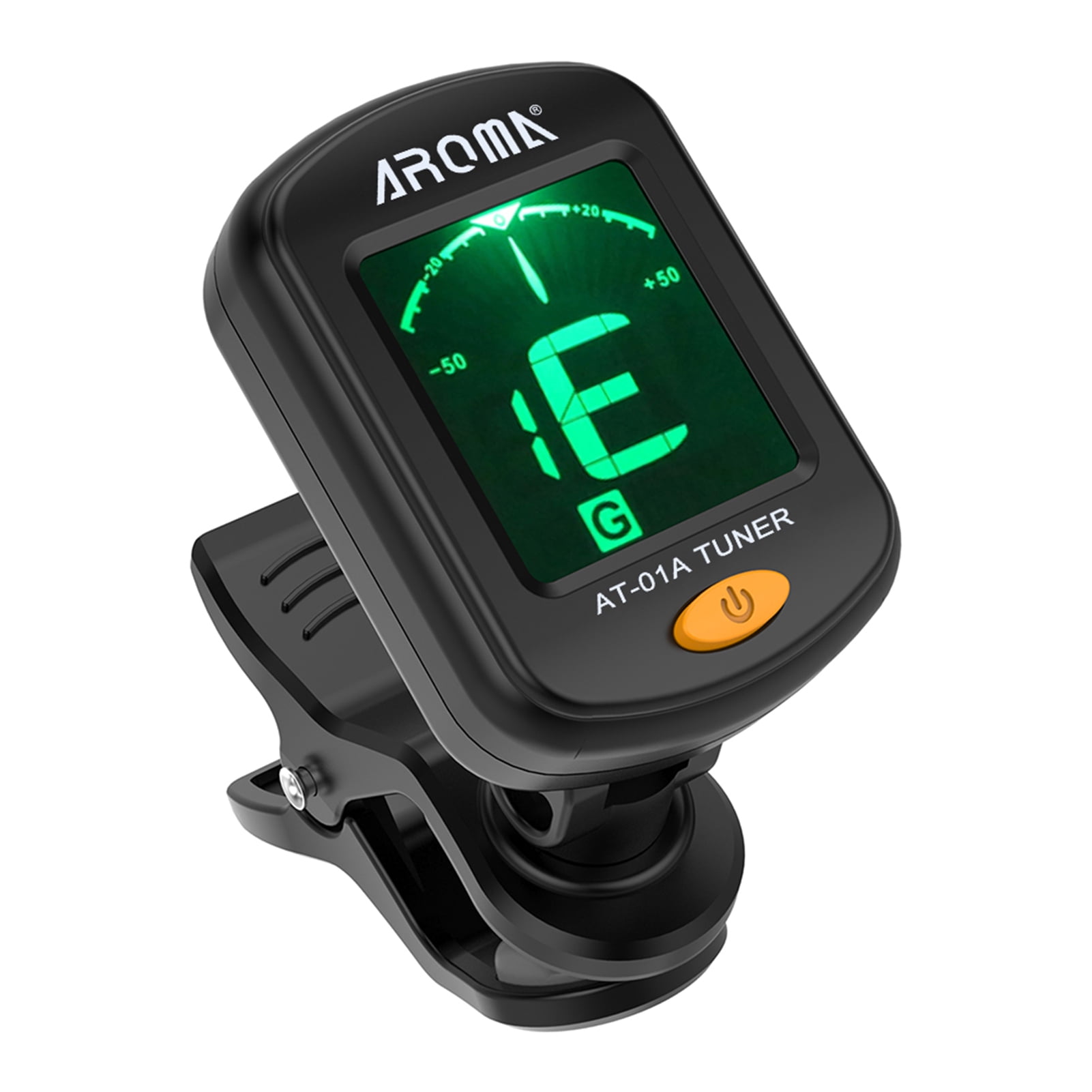 Aroma Clip-on Tuner with Rotatable Design, LCD Display, for Guitar ...